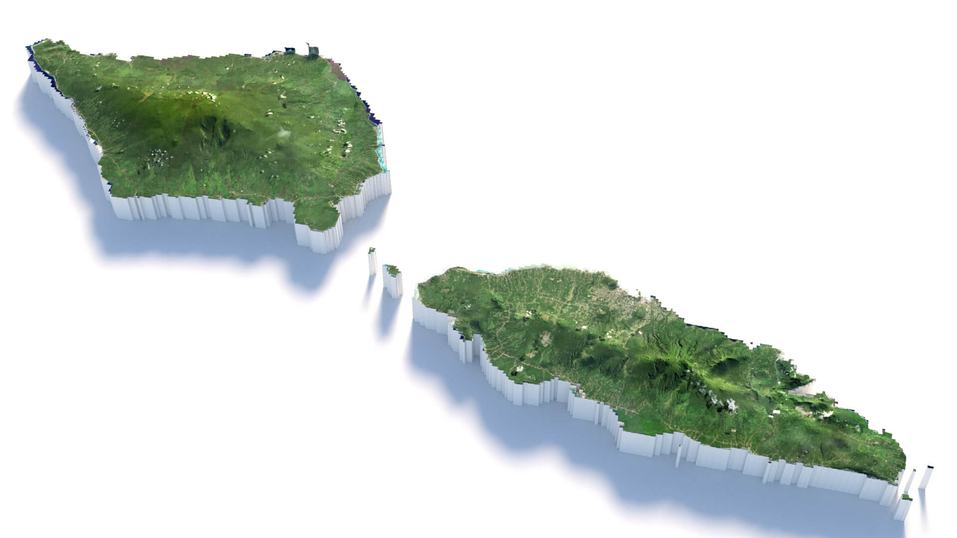 Samoa Terrain Map - 3D Model by 3dstudio