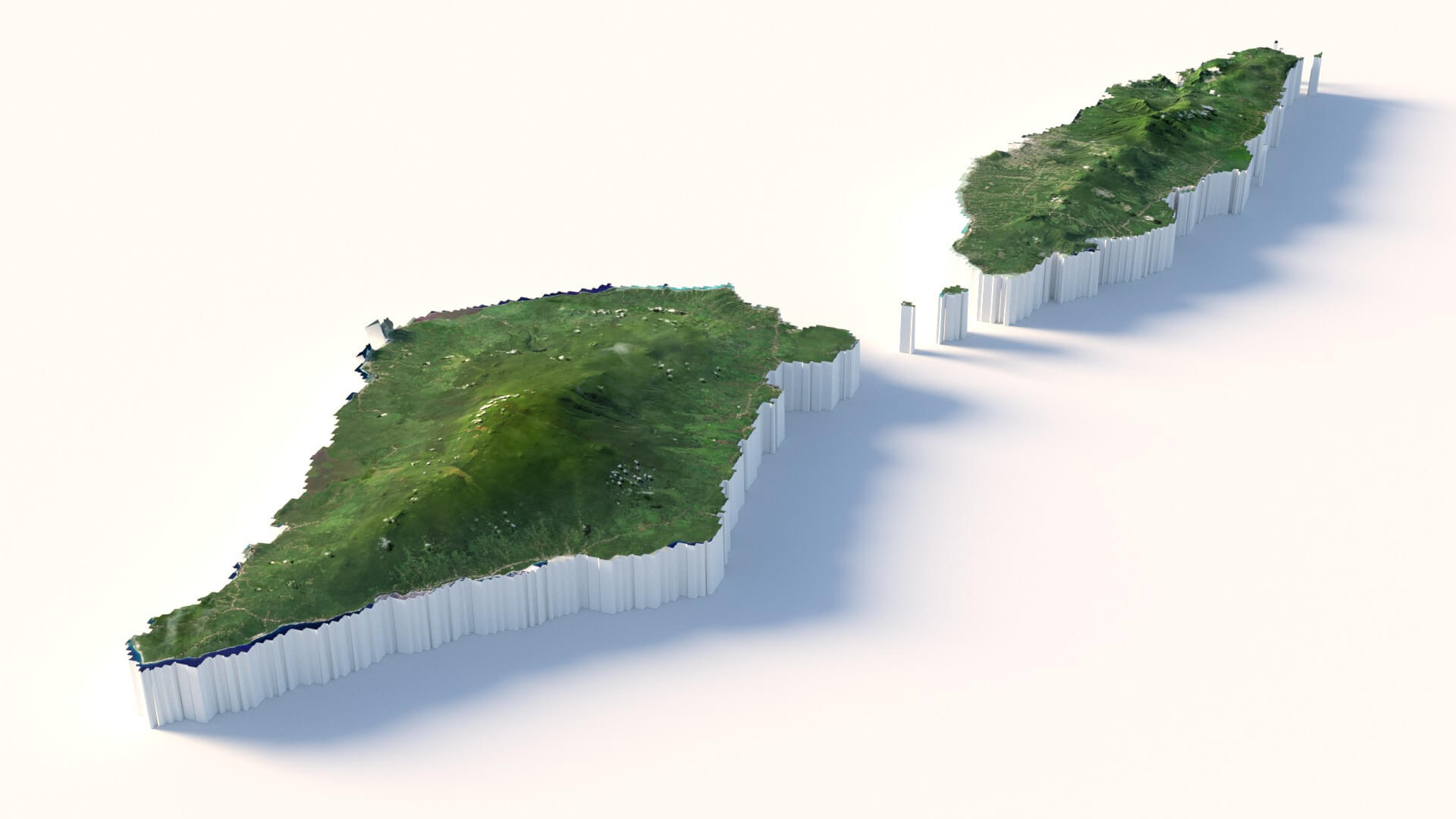 Samoa Terrain Map - 3D Model by 3dstudio