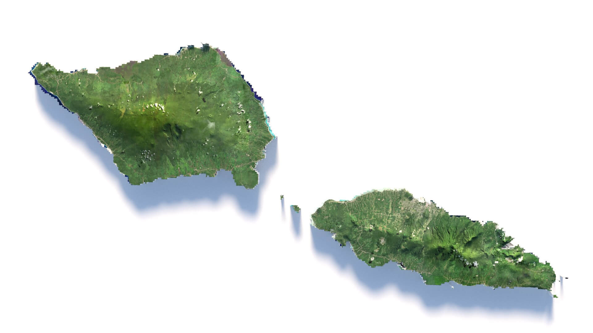 Samoa Terrain Map - 3D Model by 3dstudio