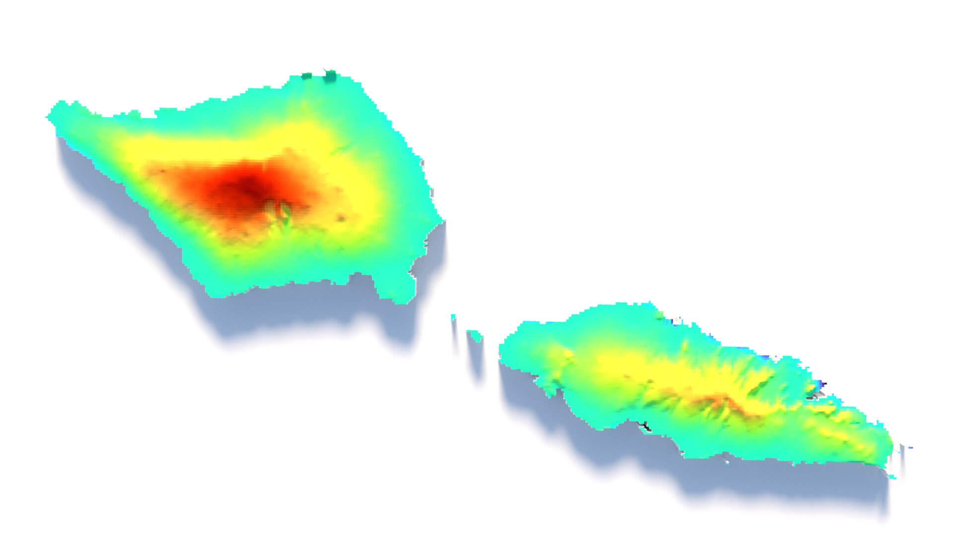 Samoa Terrain Map - 3D Model by 3dstudio