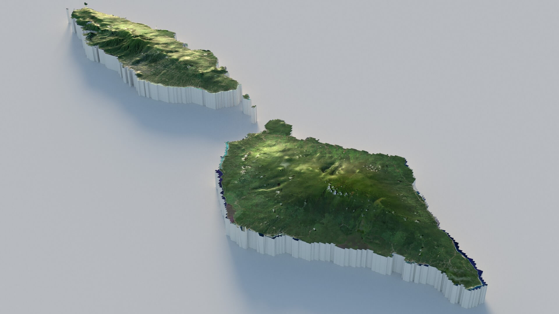 Samoa Terrain Map - 3D Model by 3dstudio