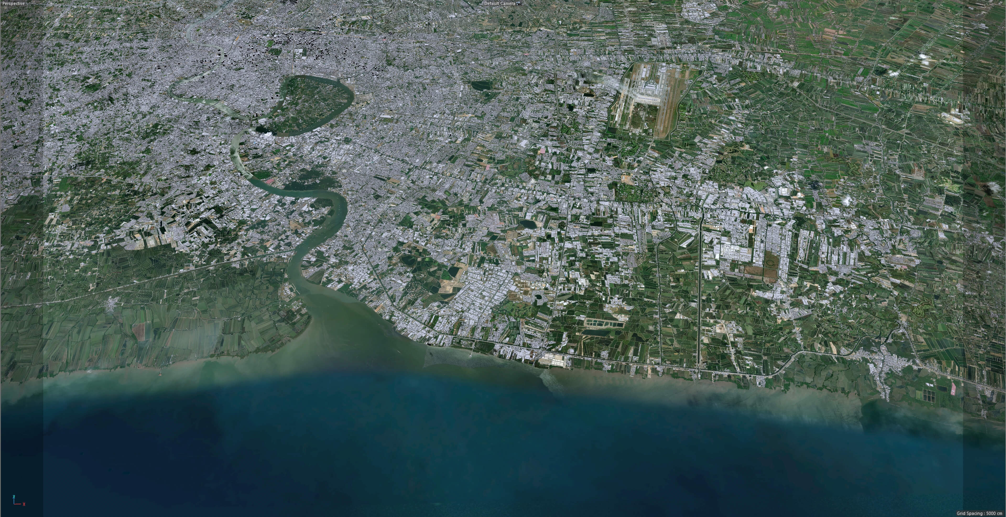 Samut Prakan City Thailand 3D Model 60km by 3dstudio