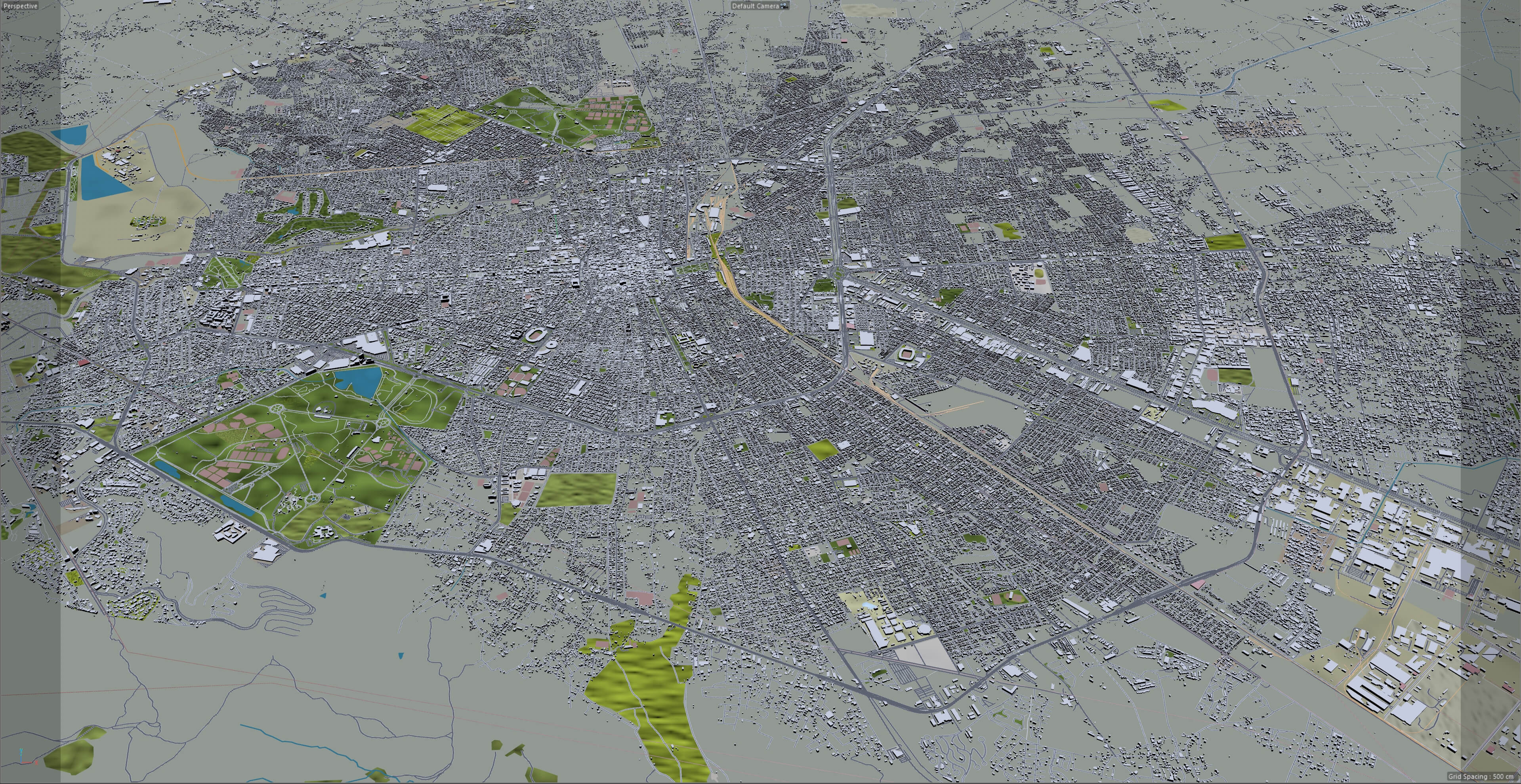 San City Luis Potosi Mexico 3D Model 35km by 3dstudio