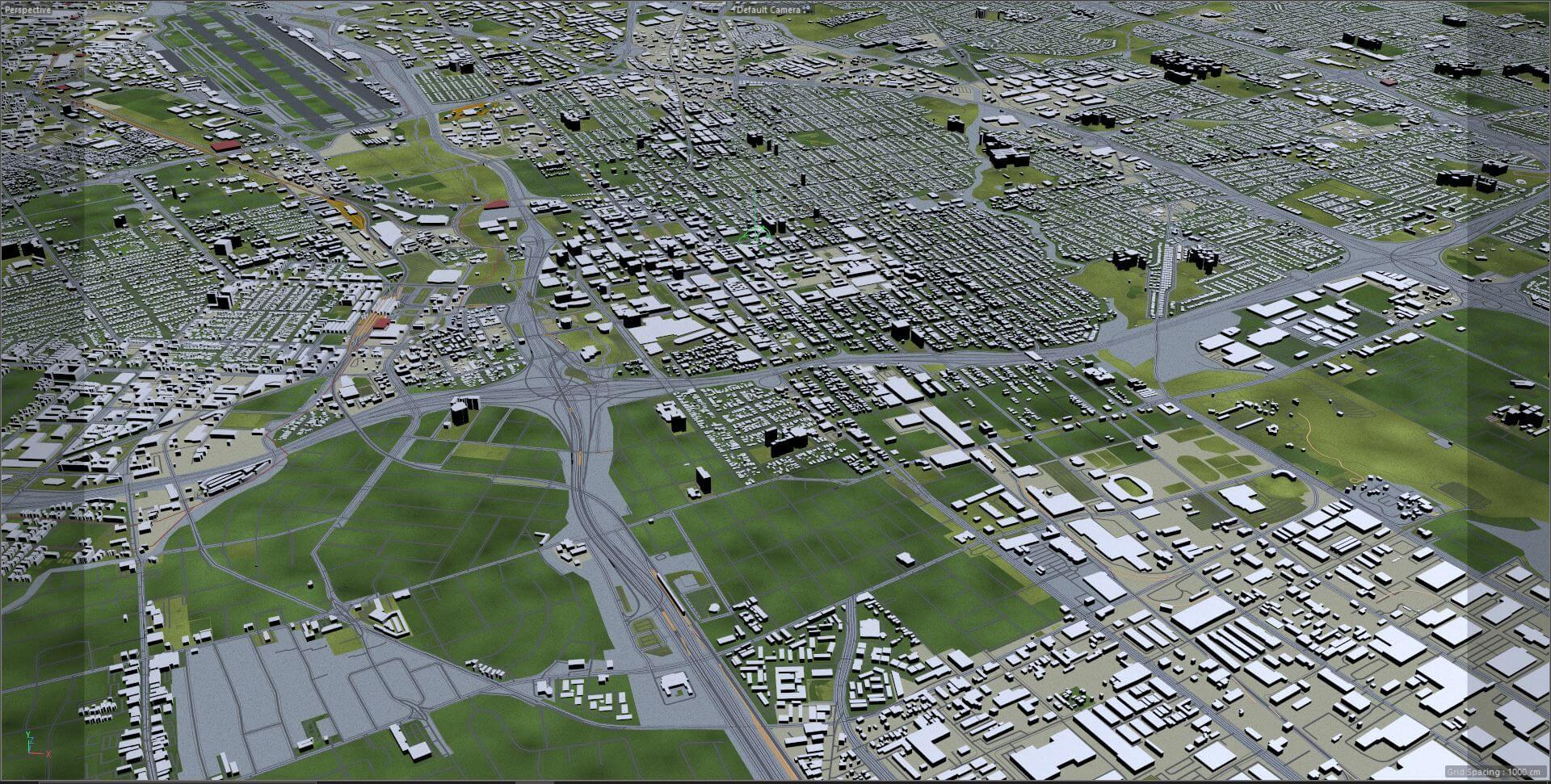 San Jose California 50km - 3D Model by 3dstudio