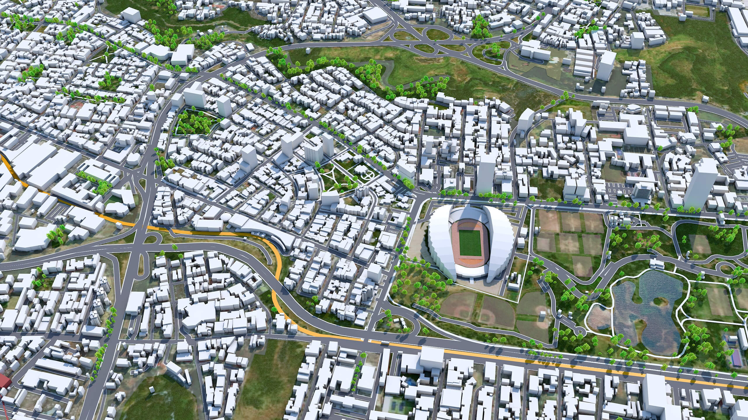 San Jose Costa Rica 3D Model 30km by 3dstudio