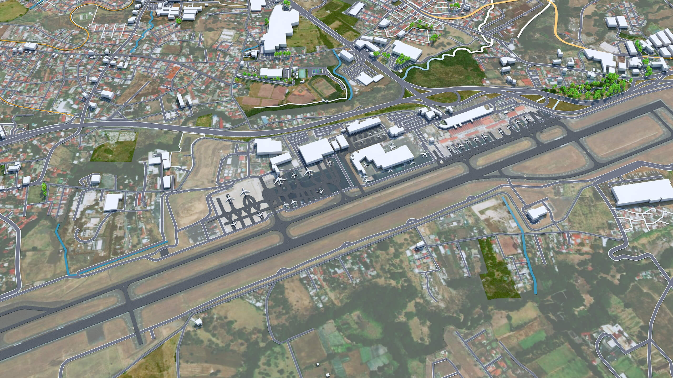 San Jose Costa Rica 3D Model 30km by 3dstudio