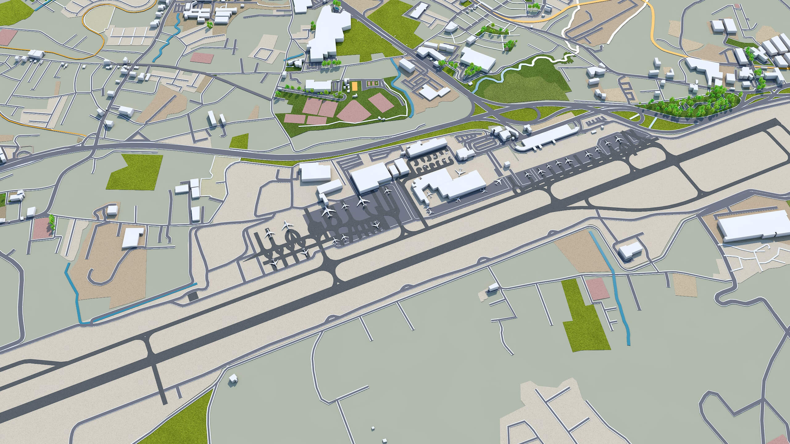San Jose Costa Rica 3D Model 30km by 3dstudio