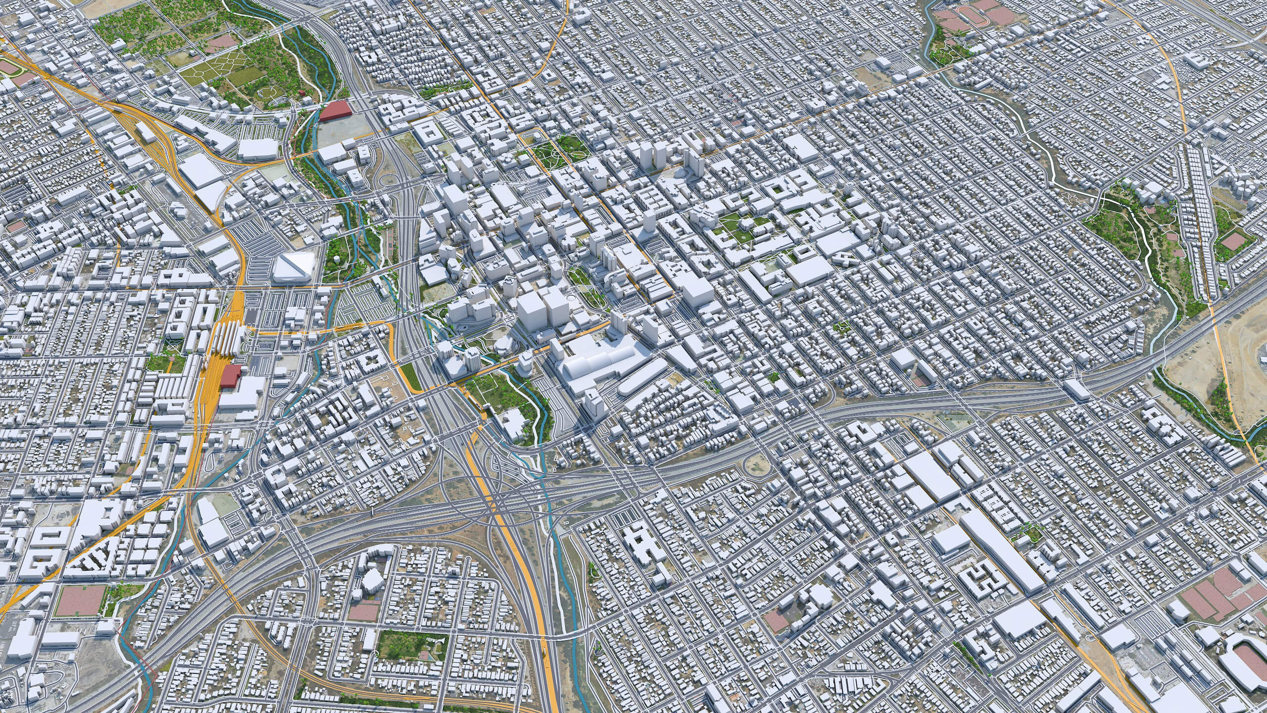 San Jose Downtown California USA 8km - 3D Model by 3dstudio