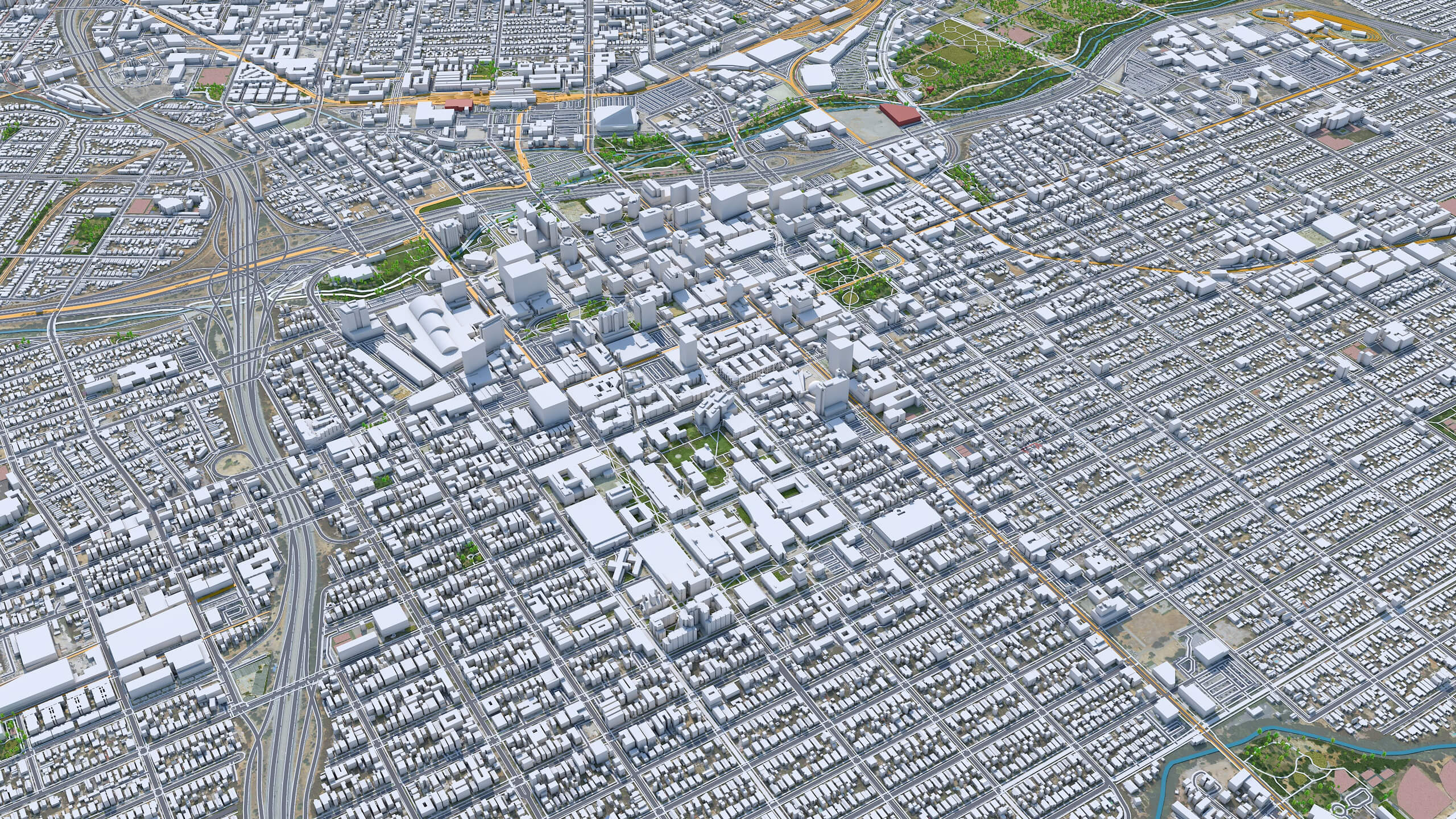 San Jose Downtown California USA 8km - 3D Model by 3dstudio