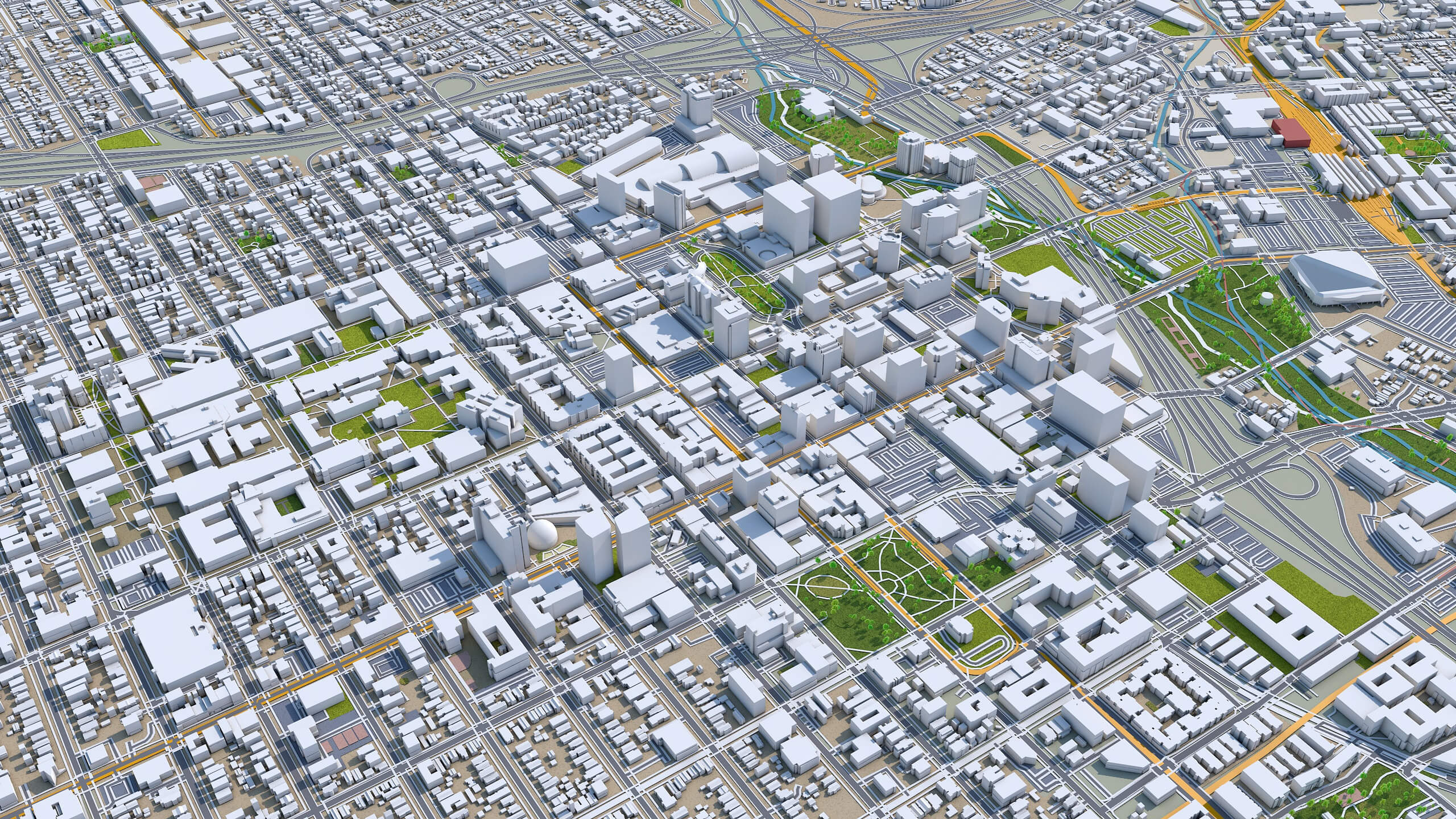 San Jose Downtown California USA 8km - 3D Model by 3dstudio