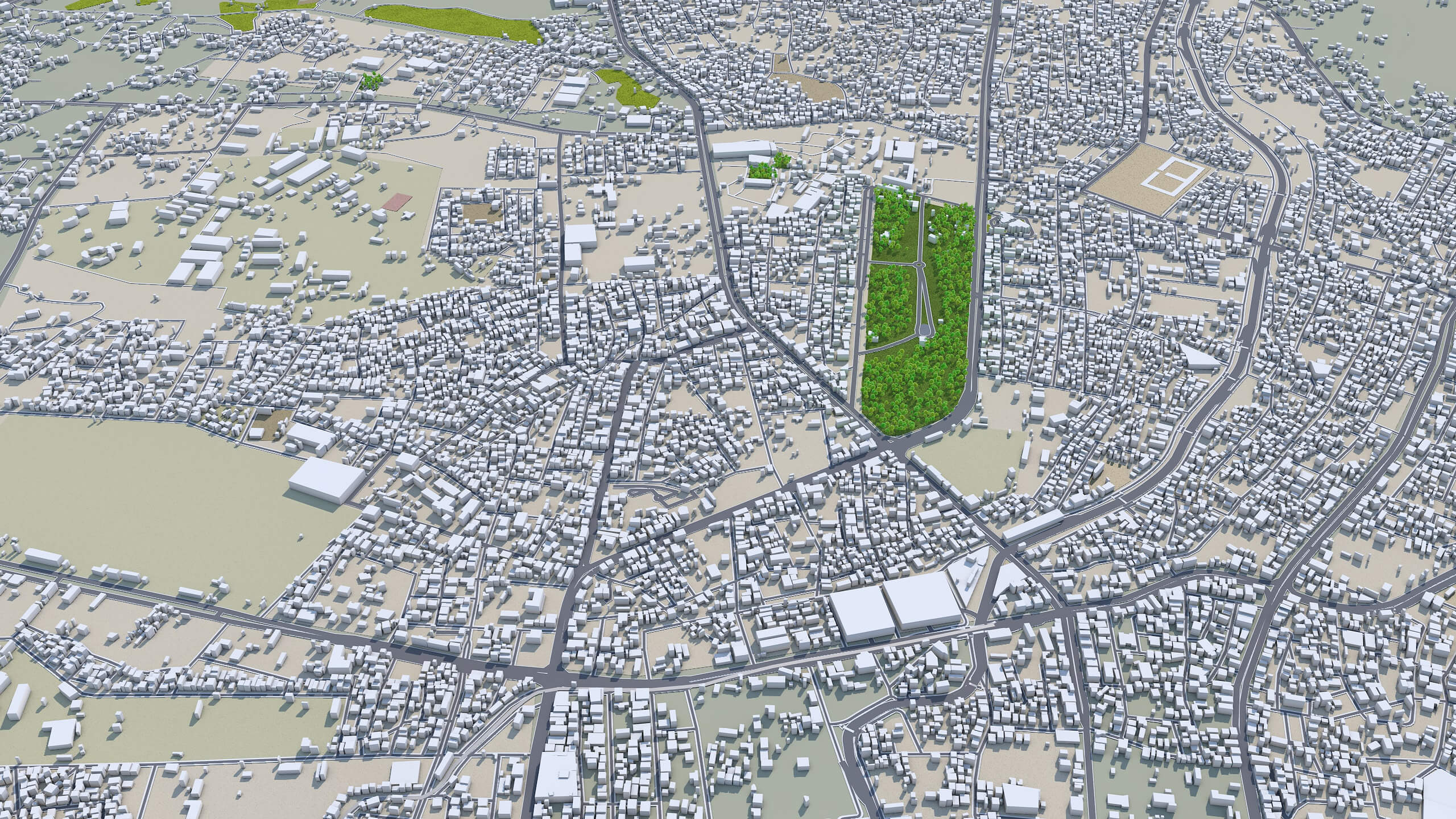 Sanaa City Yemen 3D Model 30km by 3dstudio