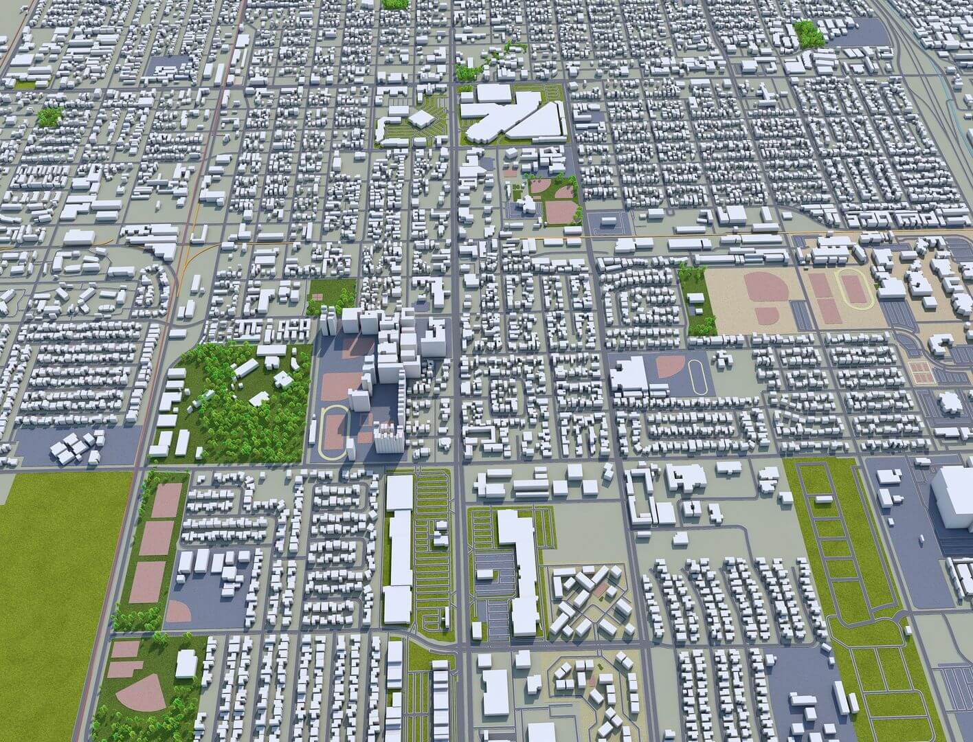 Santa Maria, California USA 20km - 3D Model by 3dstudio