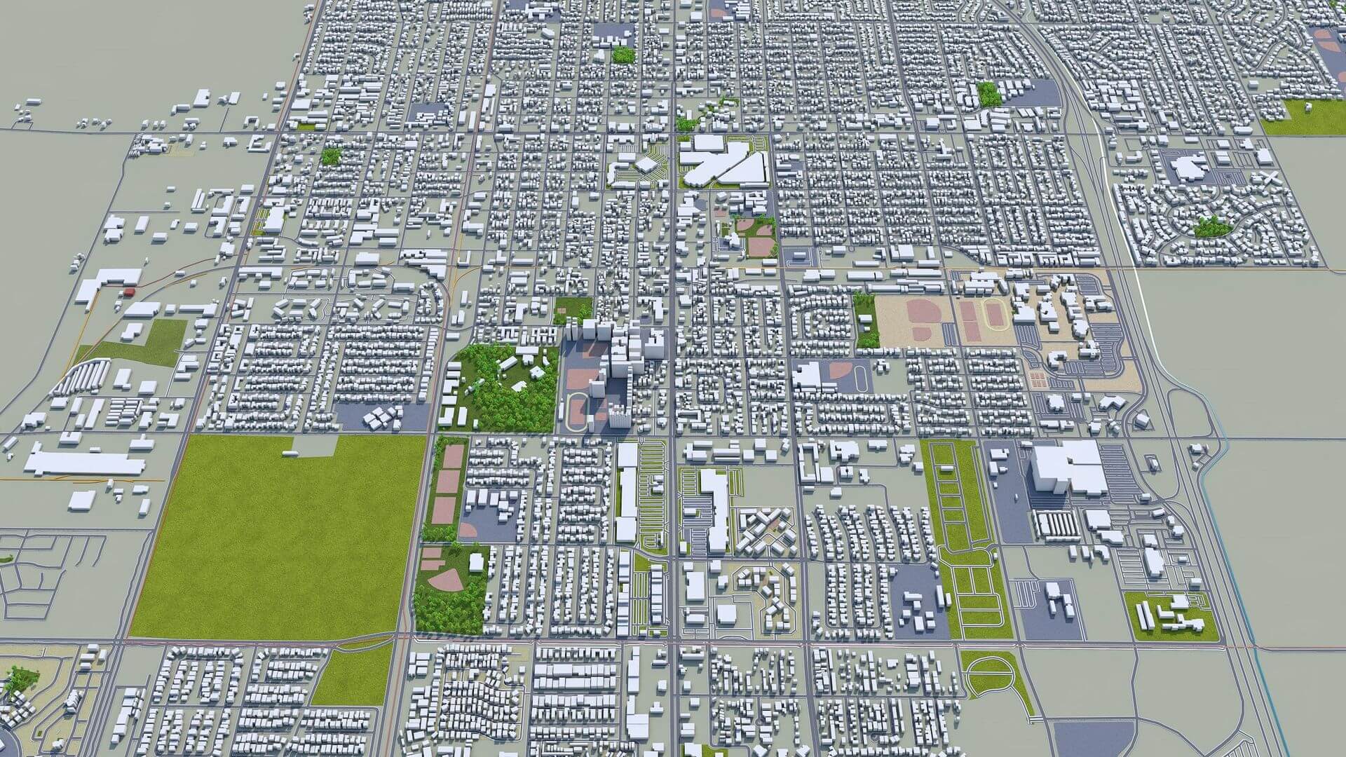 Santa Maria, California USA 20km - 3D Model by 3dstudio