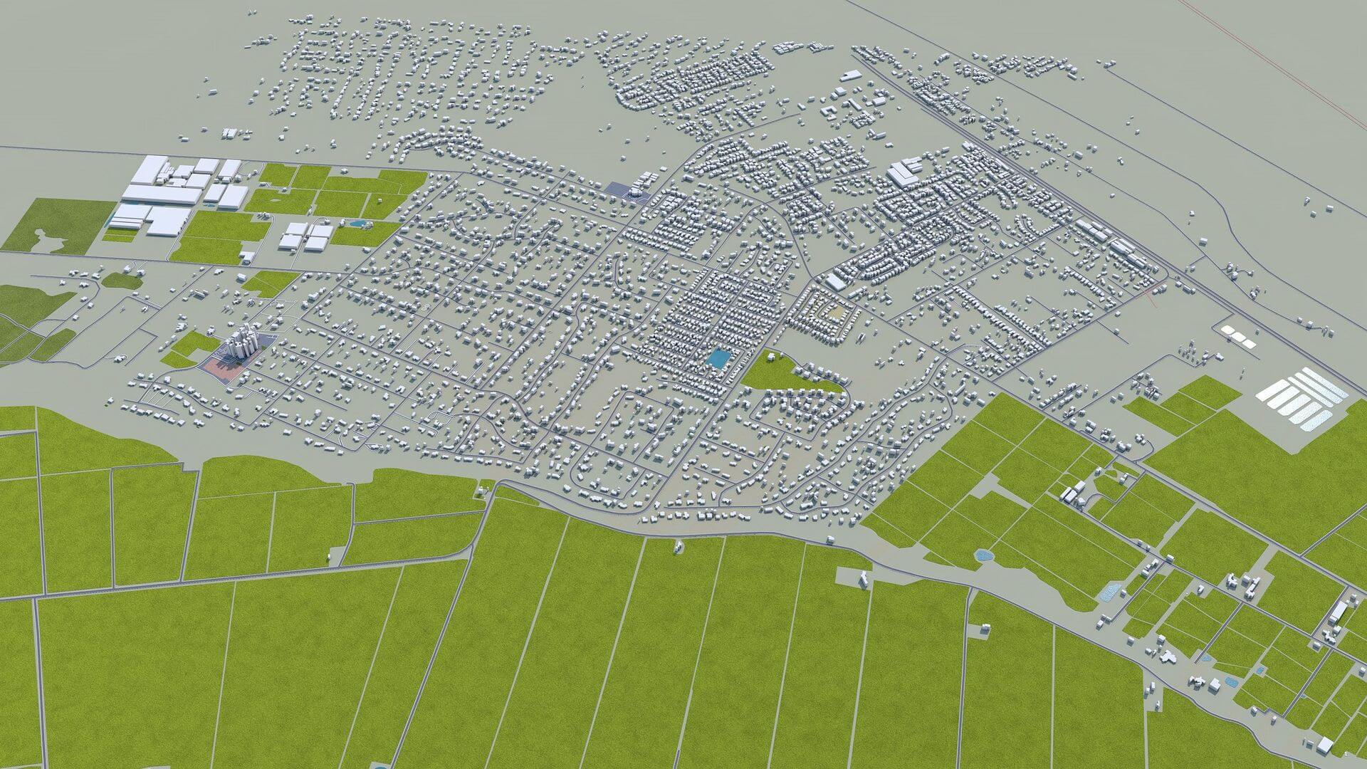 Santa Maria, California USA 20km - 3D Model by 3dstudio