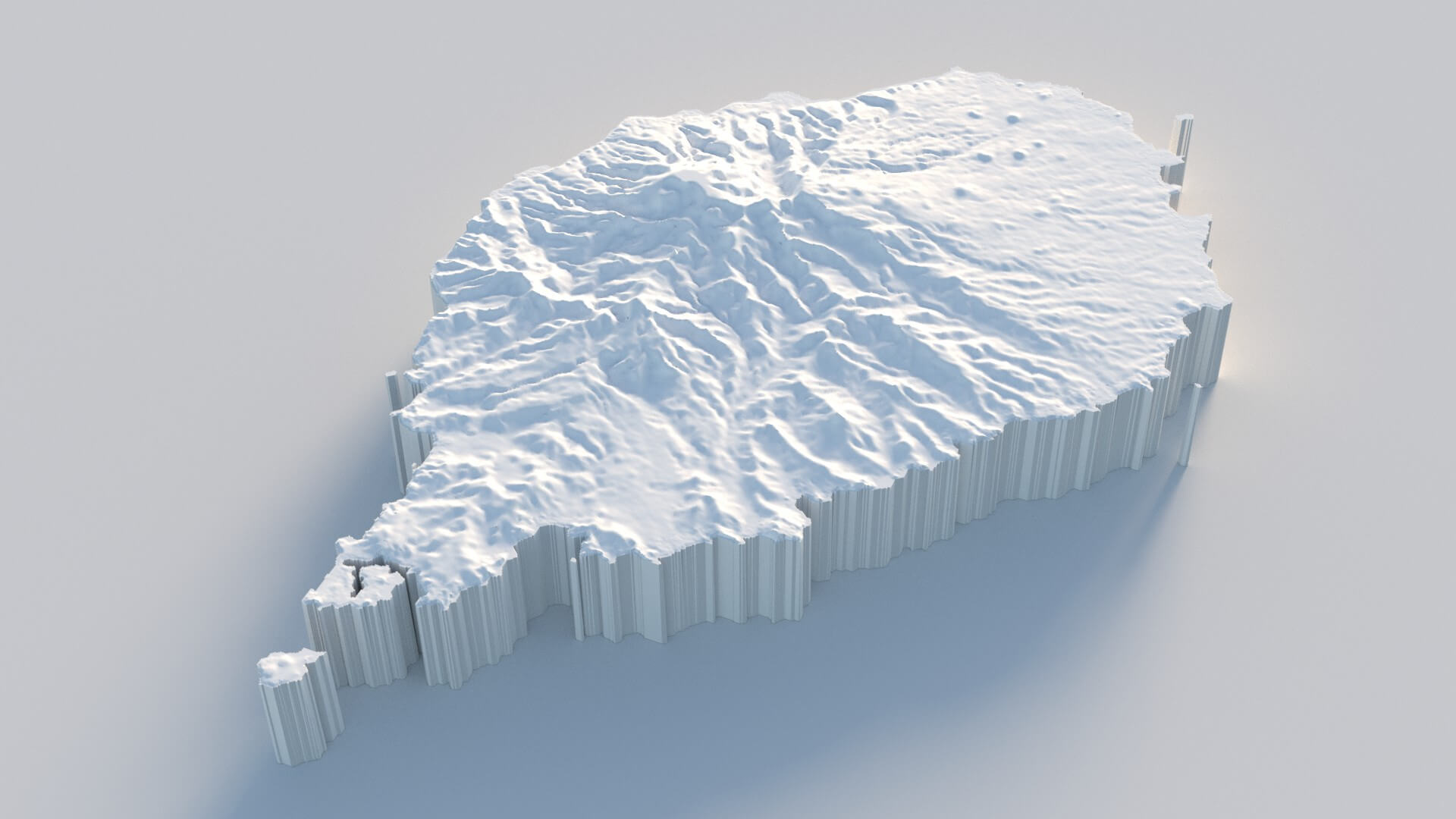 Sao Tome and Principe Terrain Map - 3D Model by 3dstudio