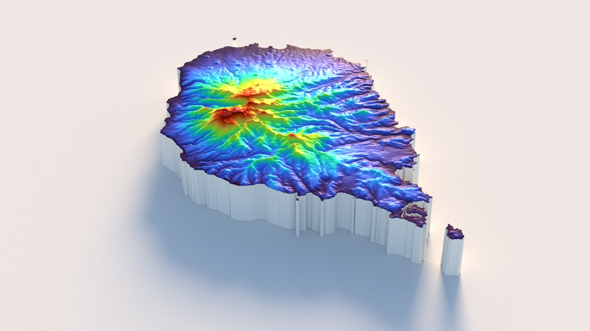 Sao Tome and Principe Terrain Map - 3D Model by 3dstudio
