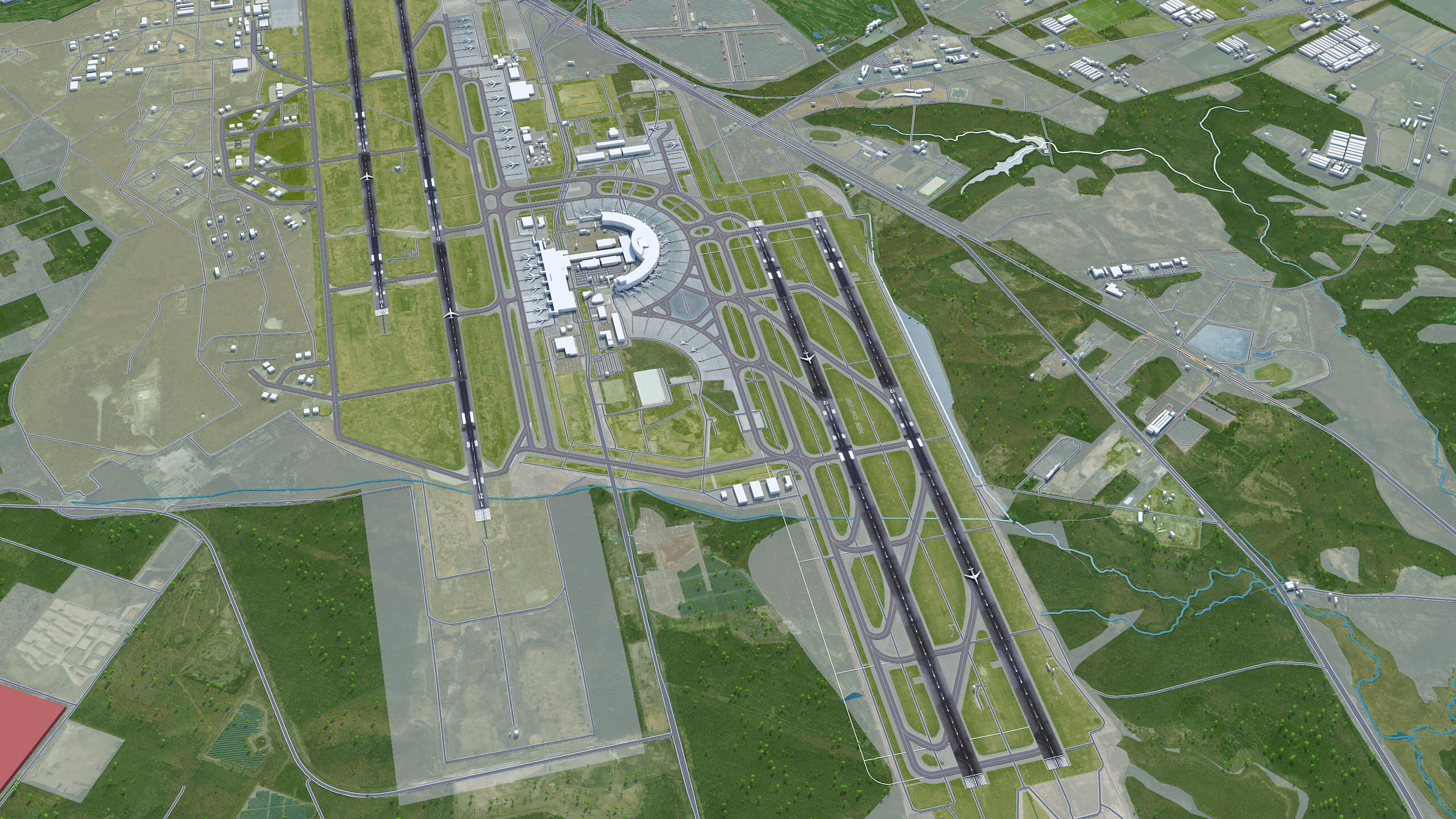 Sapporo New Chitose Airport 3D Model 12km by 3dstudio