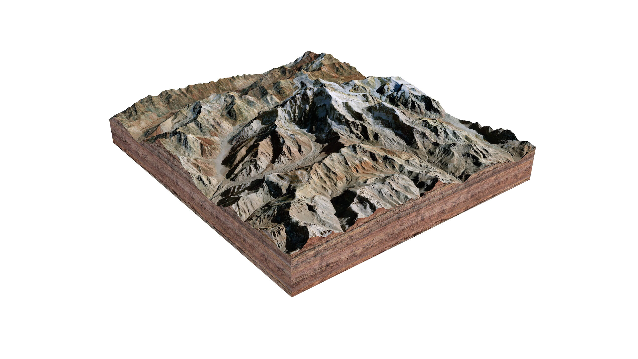 Aconcagua Mountain Argentina Terrain 3D Model by 3dstudio