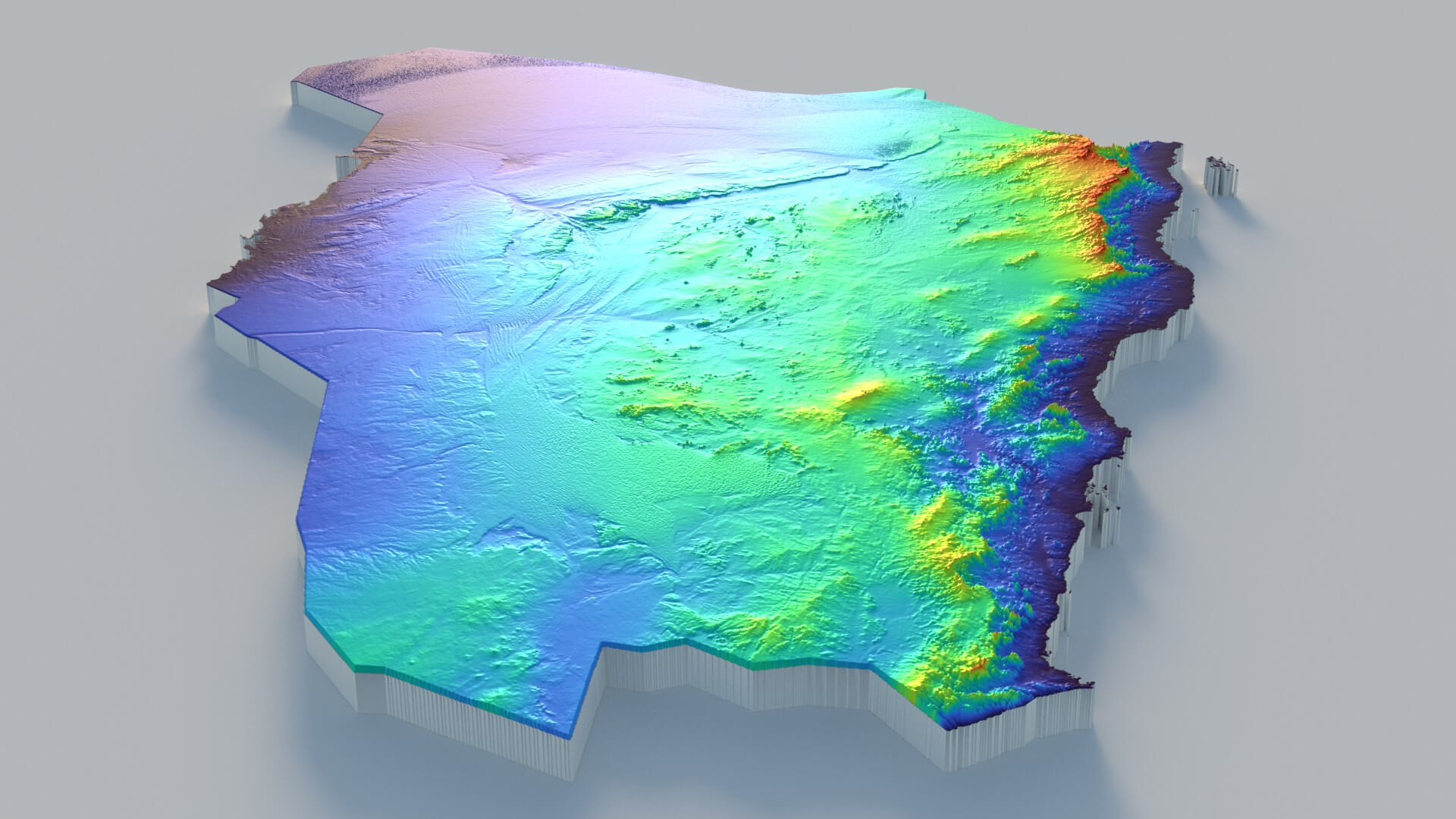 Saudi Arabia Terrain Map - 3D Model by 3dstudio