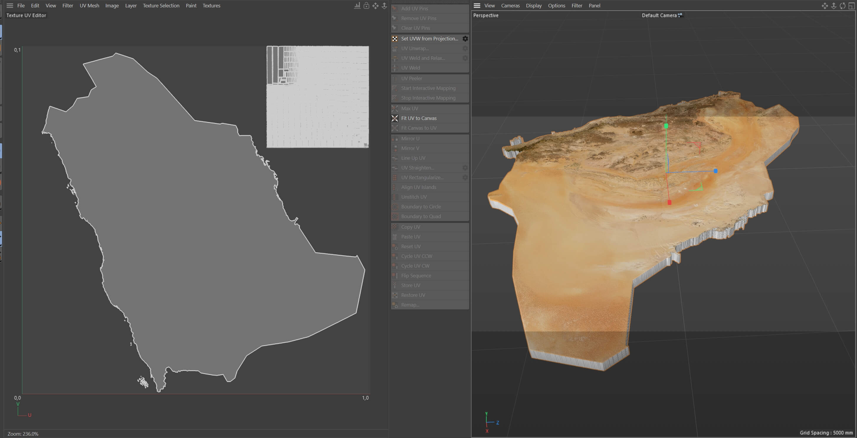 Saudi Arabia Terrain Map - 3D Model by 3dstudio