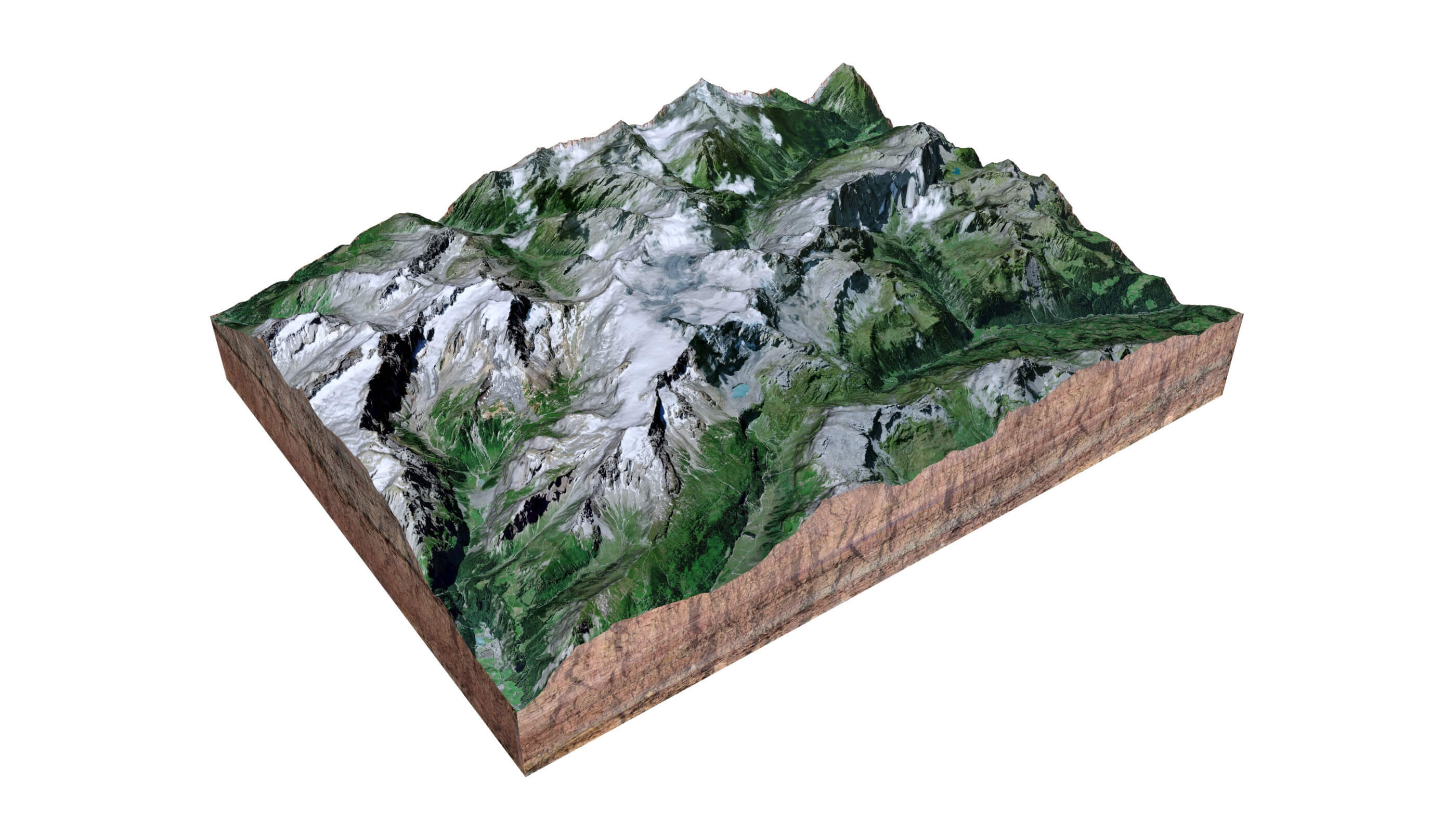 Scharhorn Alps Terrain 3D Model by 3dstudio