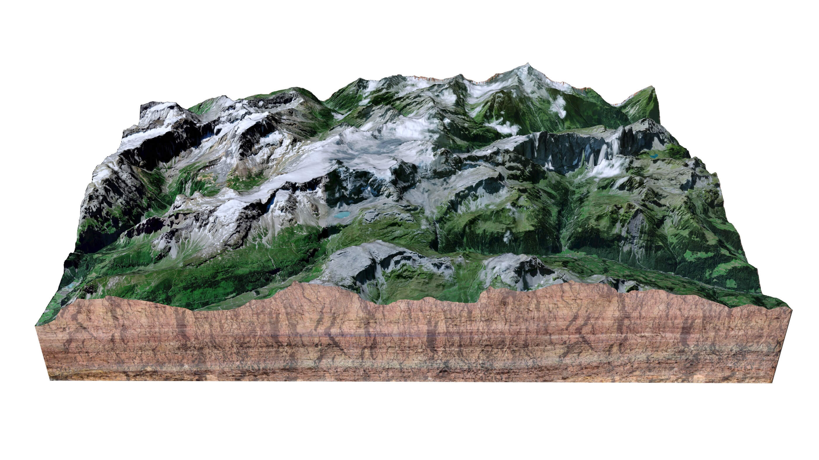 Scharhorn Alps Terrain 3D Model by 3dstudio