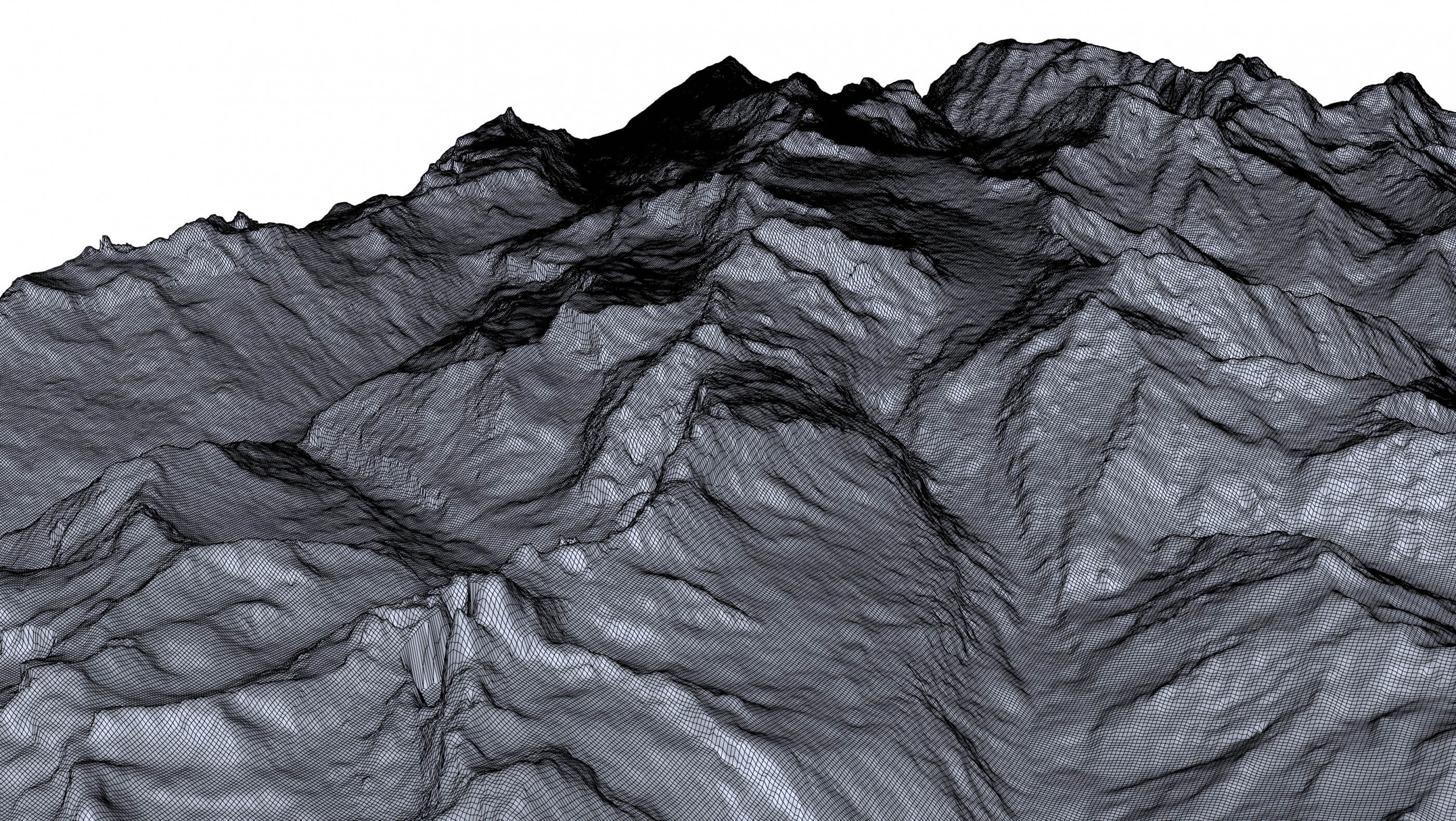 Scharhorn Alps Terrain 3D Model by 3dstudio