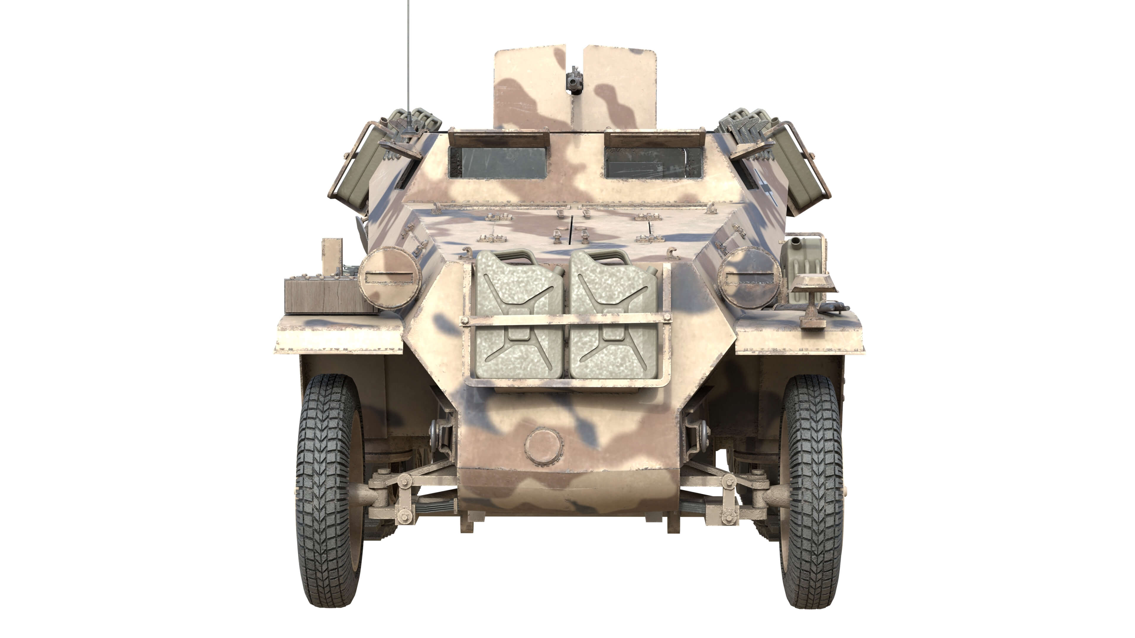 SD.KFZ 250 Half Track Armored Personnel Carrier - 3D Model by 3dstudio