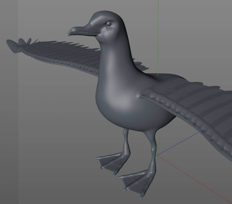 Seagull - 3D Model by 3dstudio