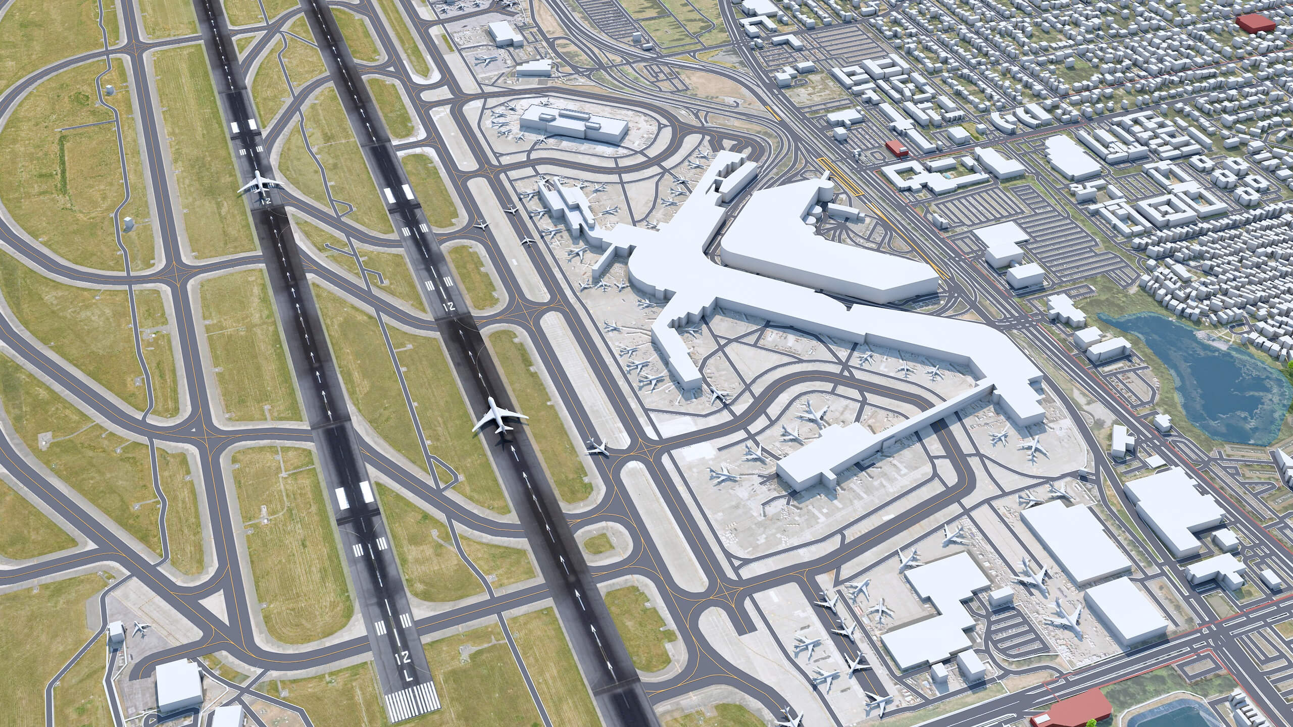 Seattle Tacoma Airport - 3D Model by 3dstudio