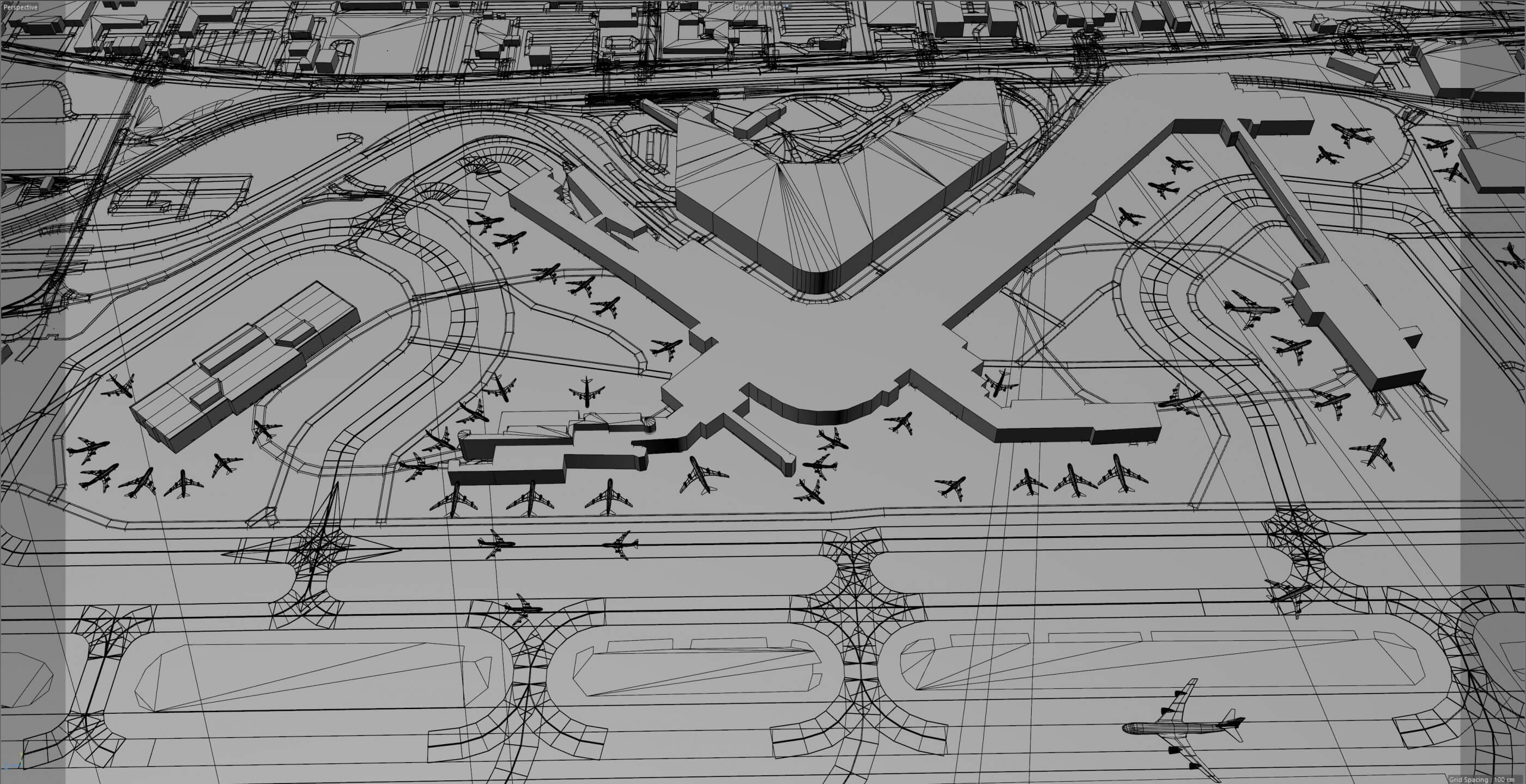 Seattle Tacoma Airport - 3D Model by 3dstudio