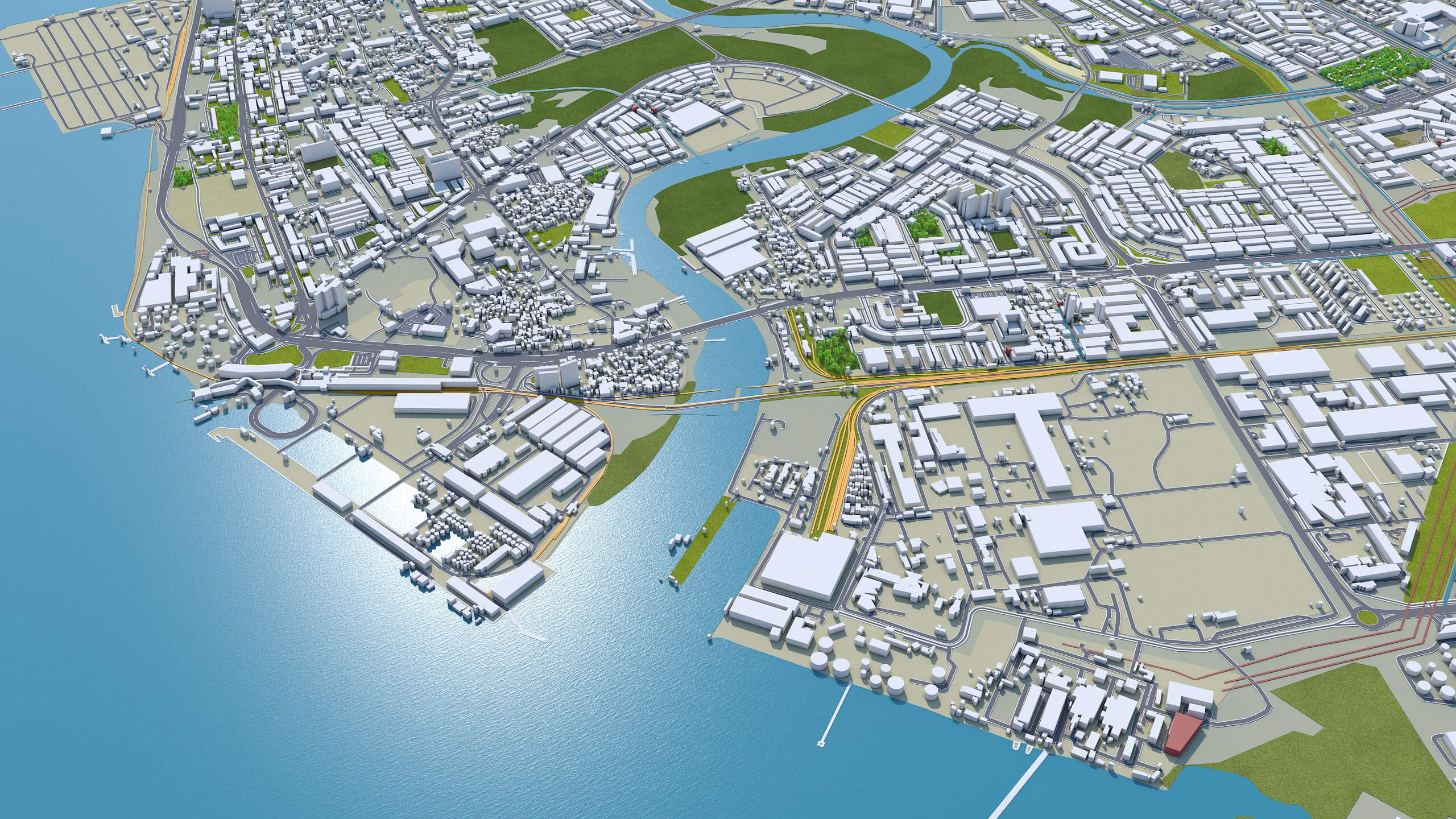 Seberang Perai, Malaysia 30km - 3D Model by 3dstudio