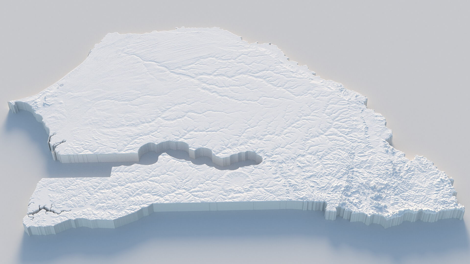 Senegal Terrain Map - 3D Model by 3dstudio