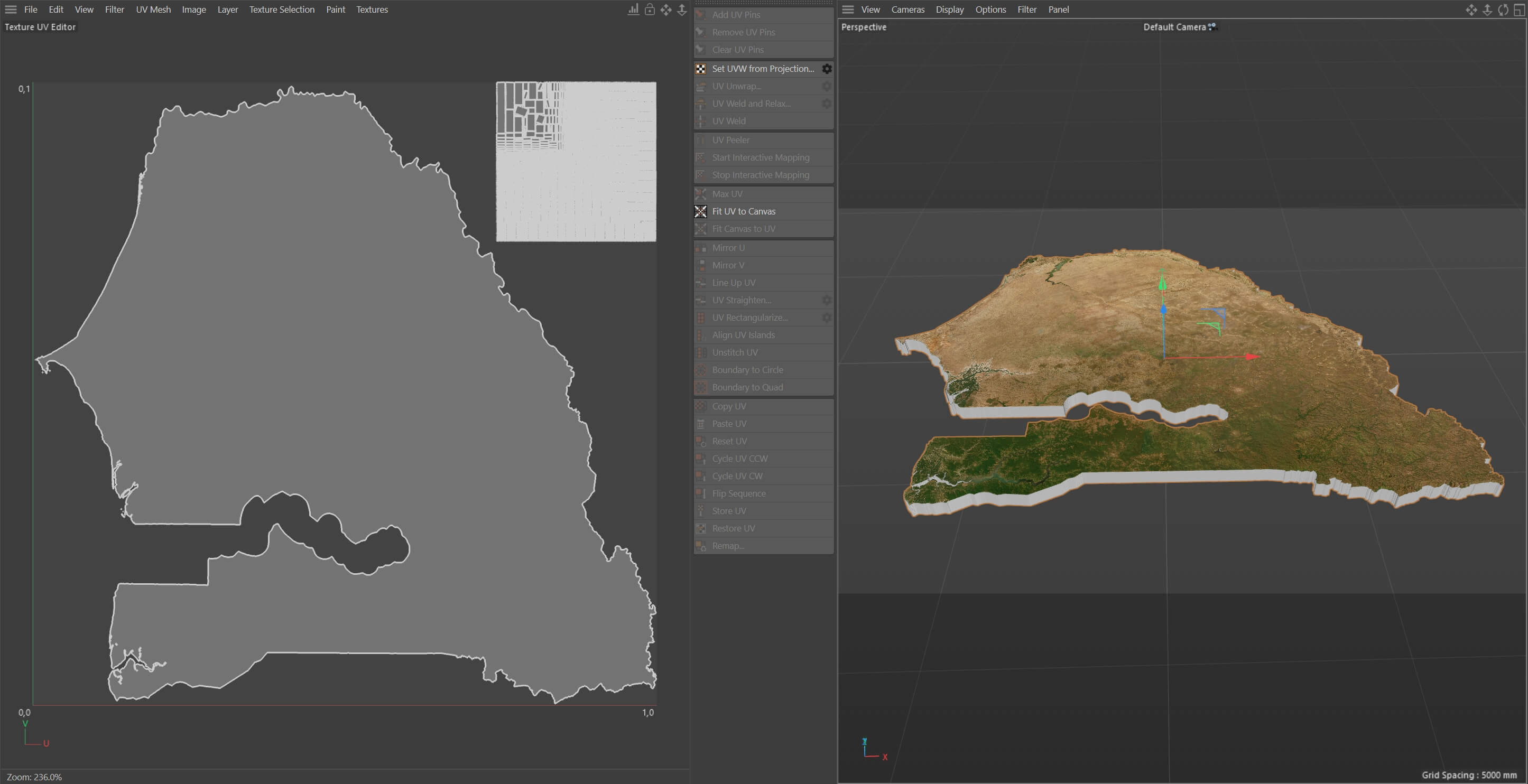 Senegal Terrain Map - 3D Model by 3dstudio