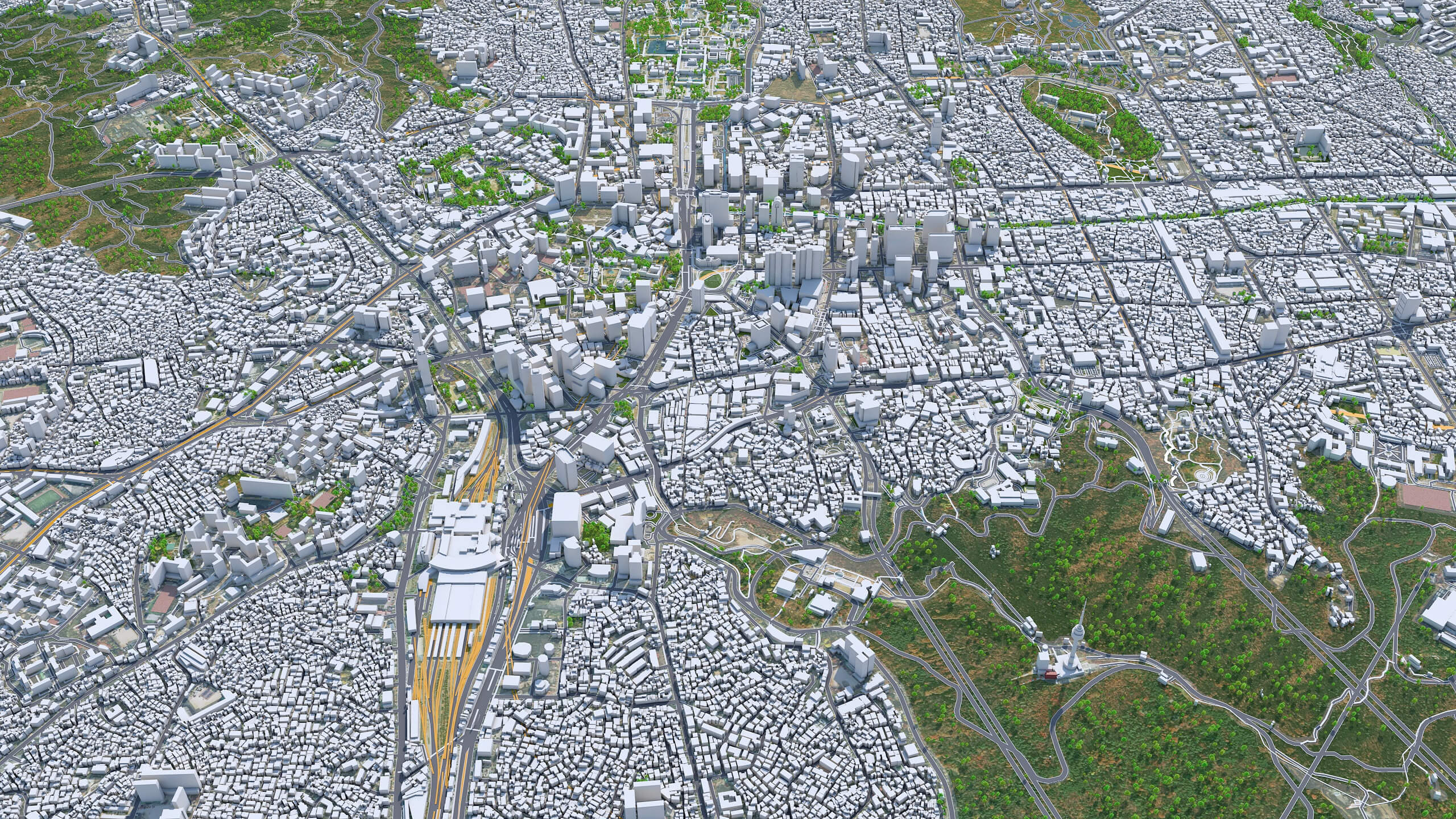 Seoul Downtown South Korea 8km - 3D Model by 3dstudio