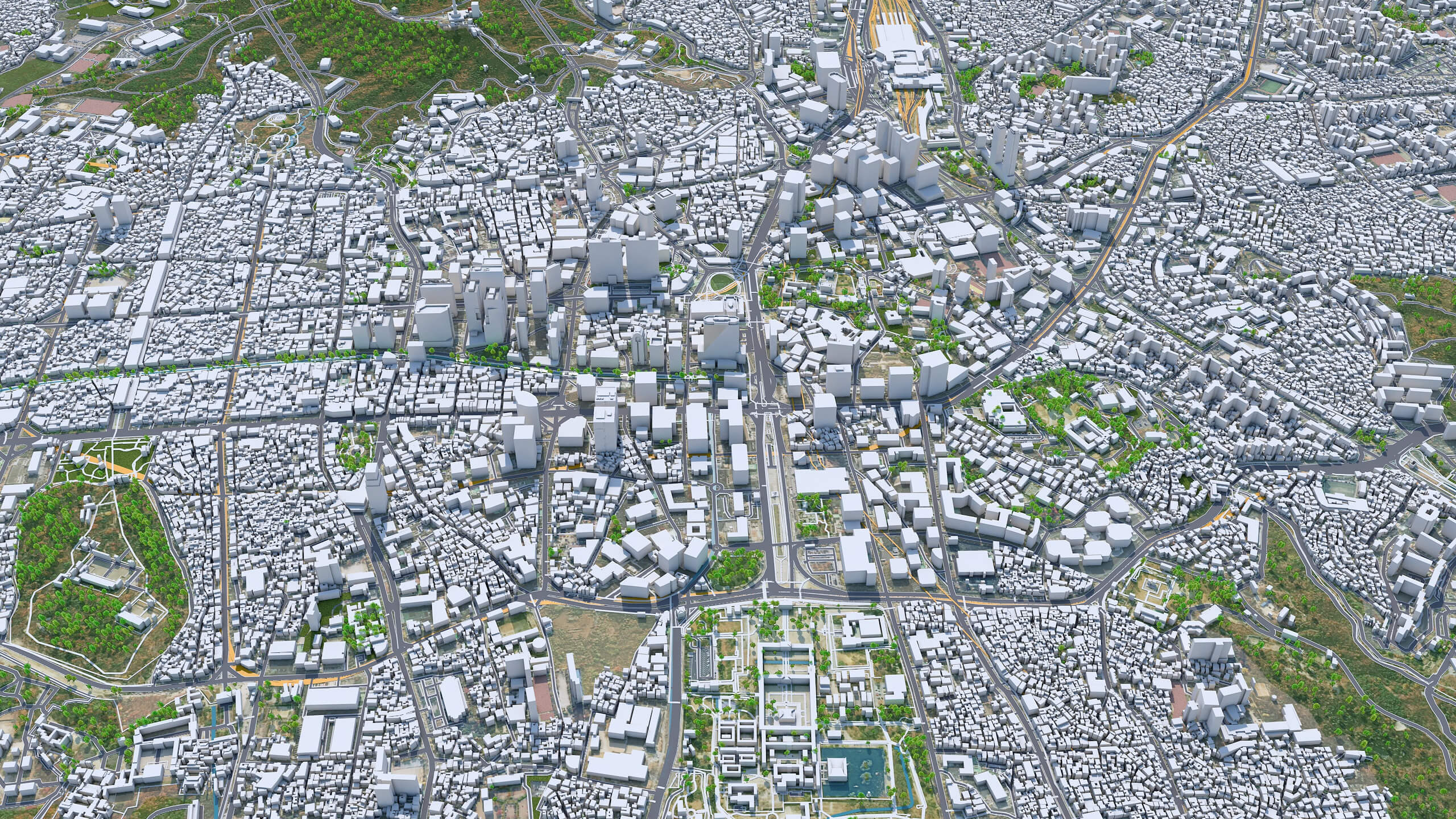 Seoul Downtown South Korea 8km - 3D Model by 3dstudio