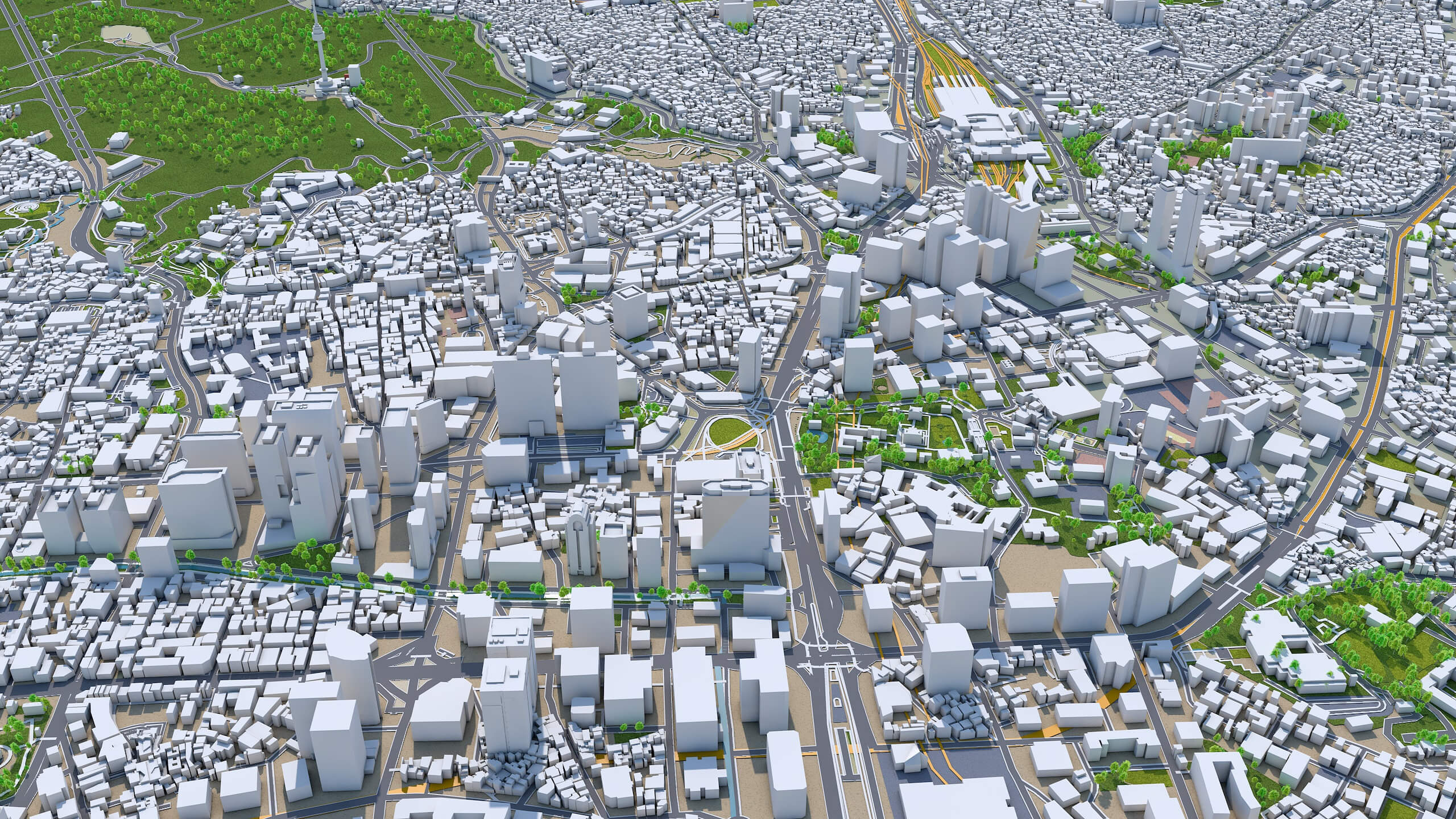 Seoul Downtown South Korea 8km - 3D Model by 3dstudio