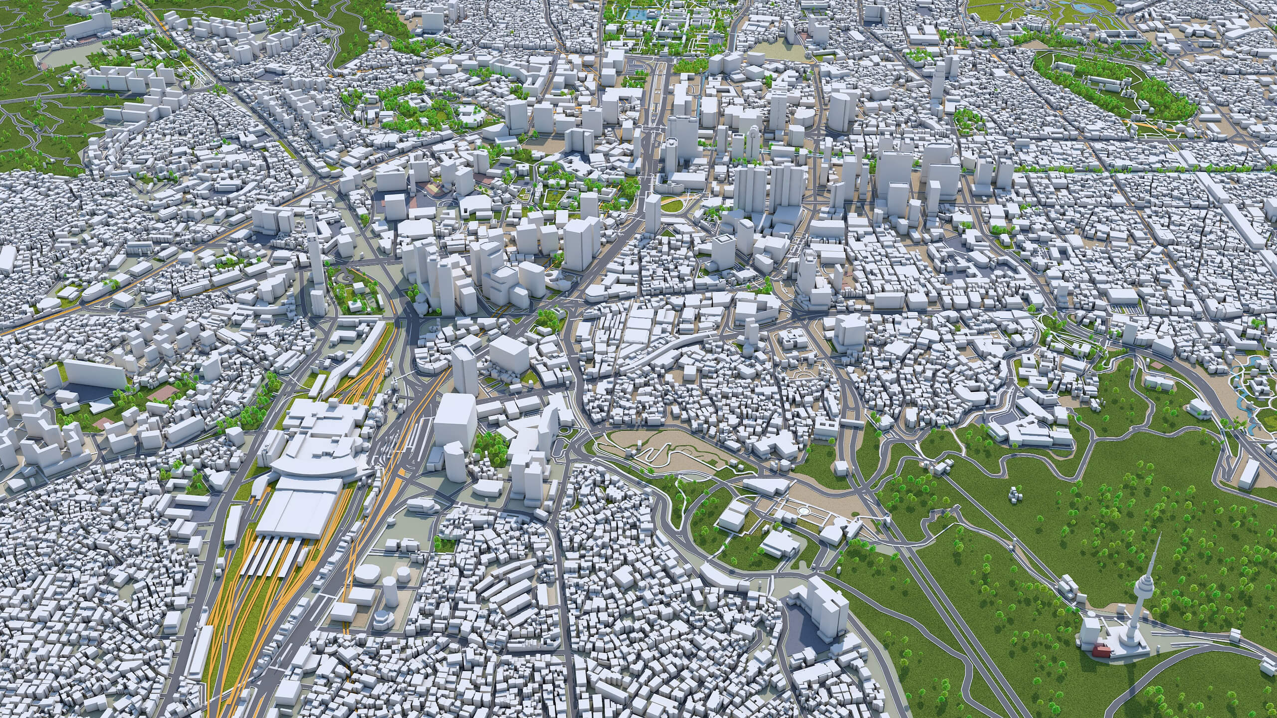 Seoul Downtown South Korea 8km - 3D Model by 3dstudio