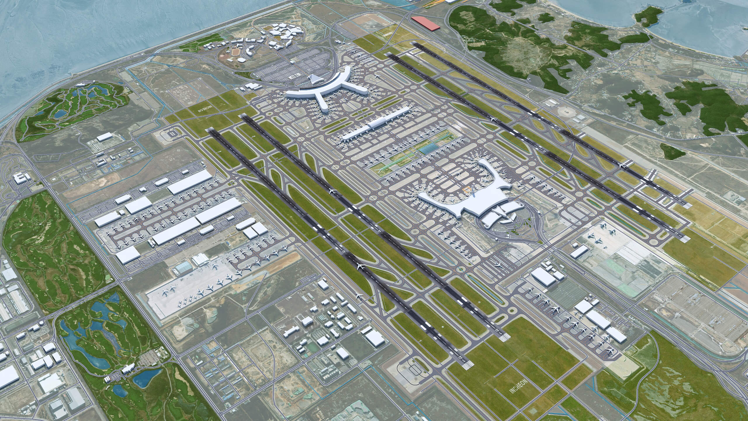 Seoul Incheon Airport - 3D Model by 3dstudio