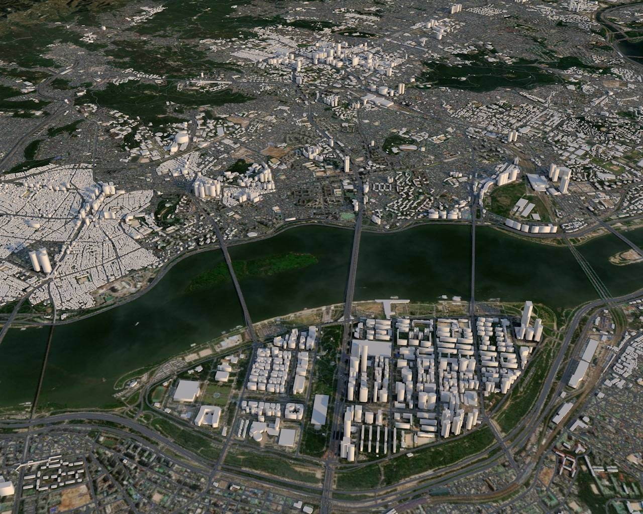 Seoul South Korea - 3D Model by 3dstudio