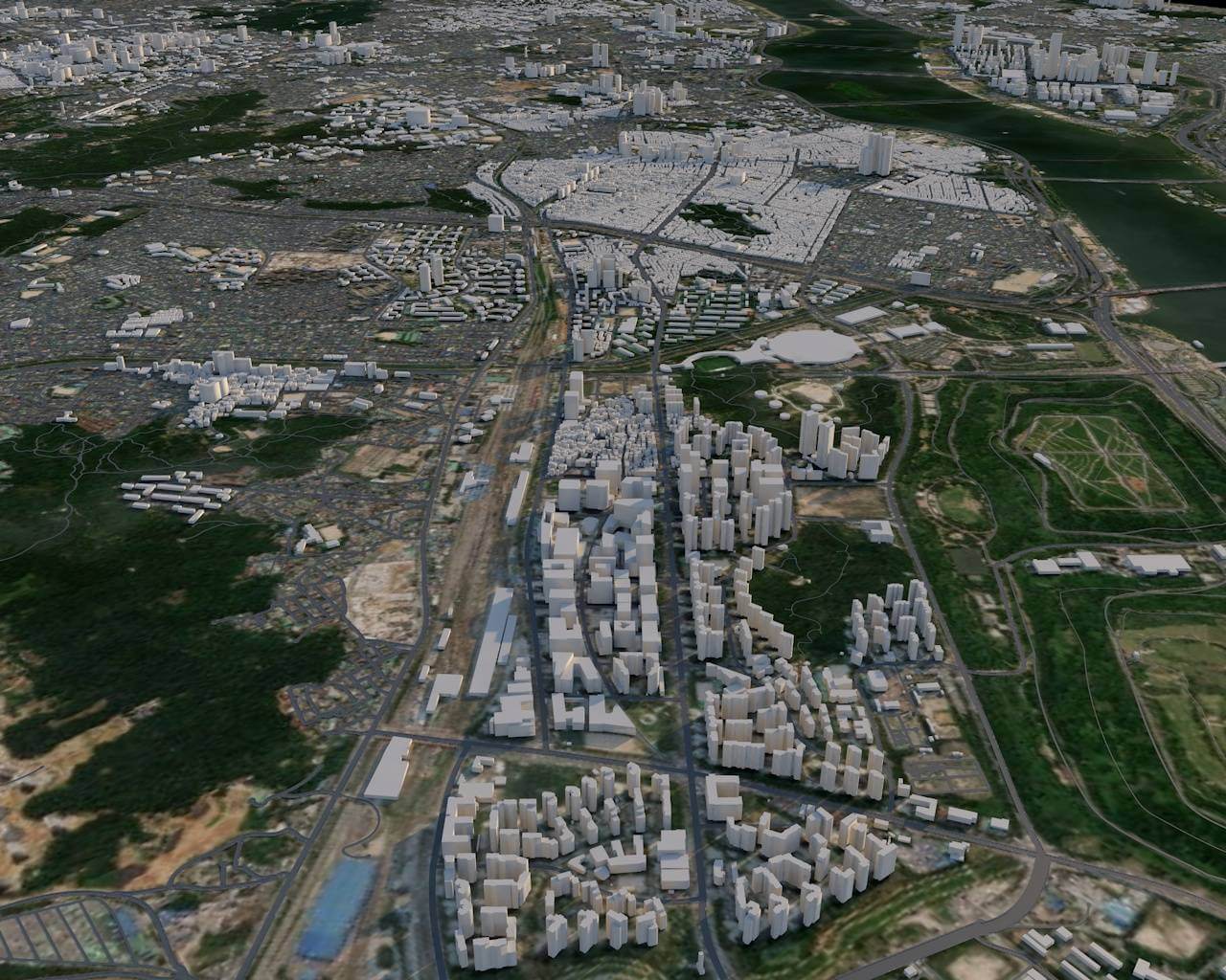 Seoul South Korea - 3D Model by 3dstudio