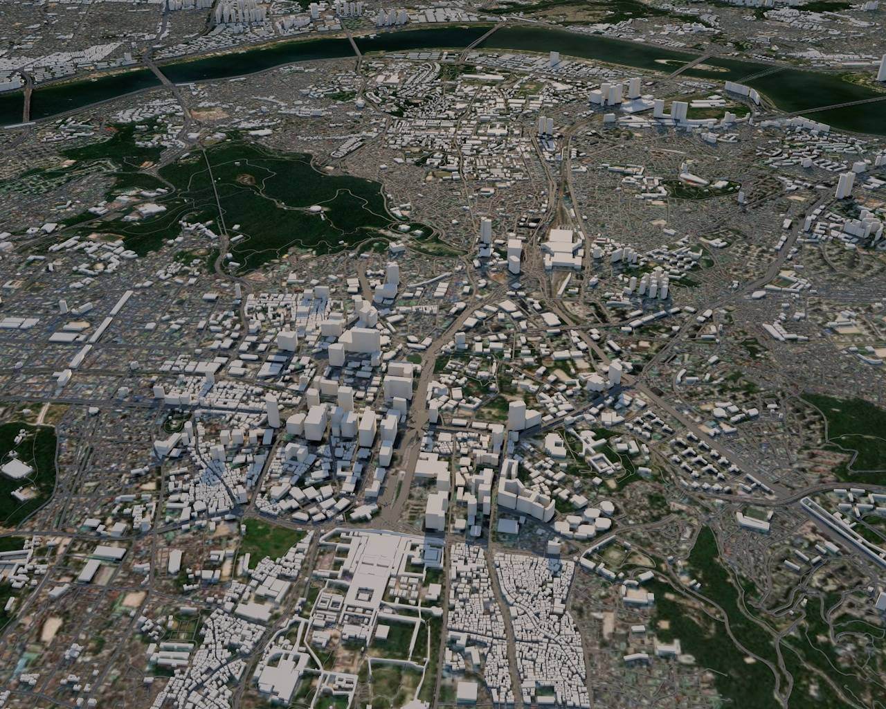 Seoul South Korea - 3D Model by 3dstudio