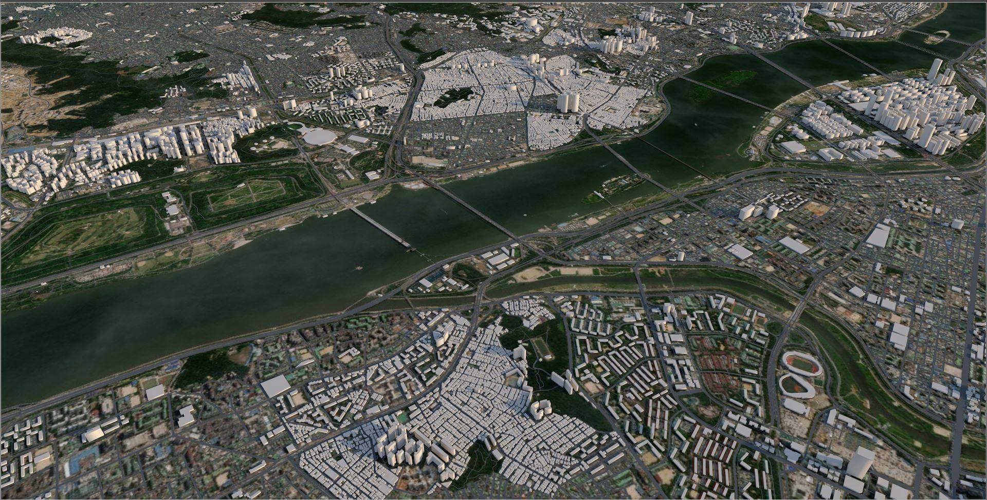 Seoul South Korea - 3D Model by 3dstudio