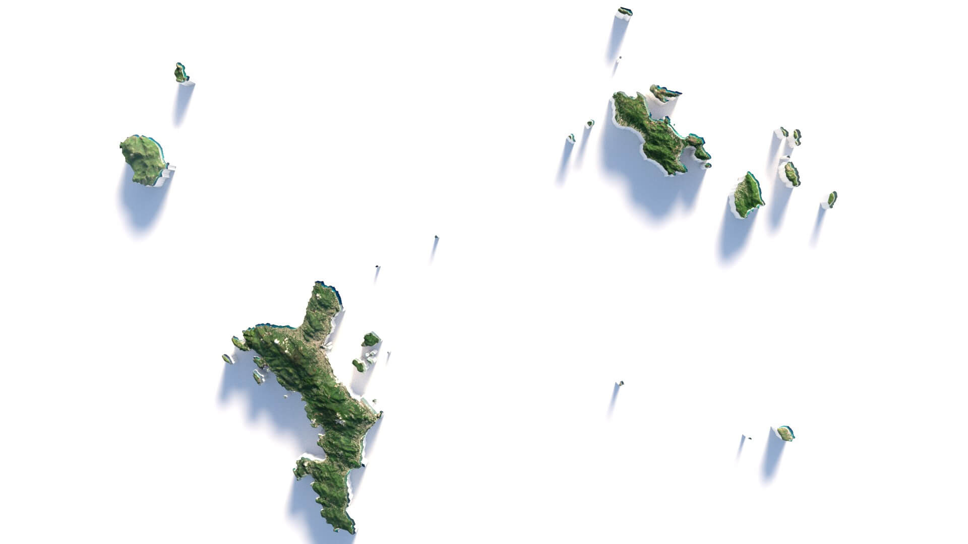 Seychelles Sesel Terrain Map - 3D Model by 3dstudio