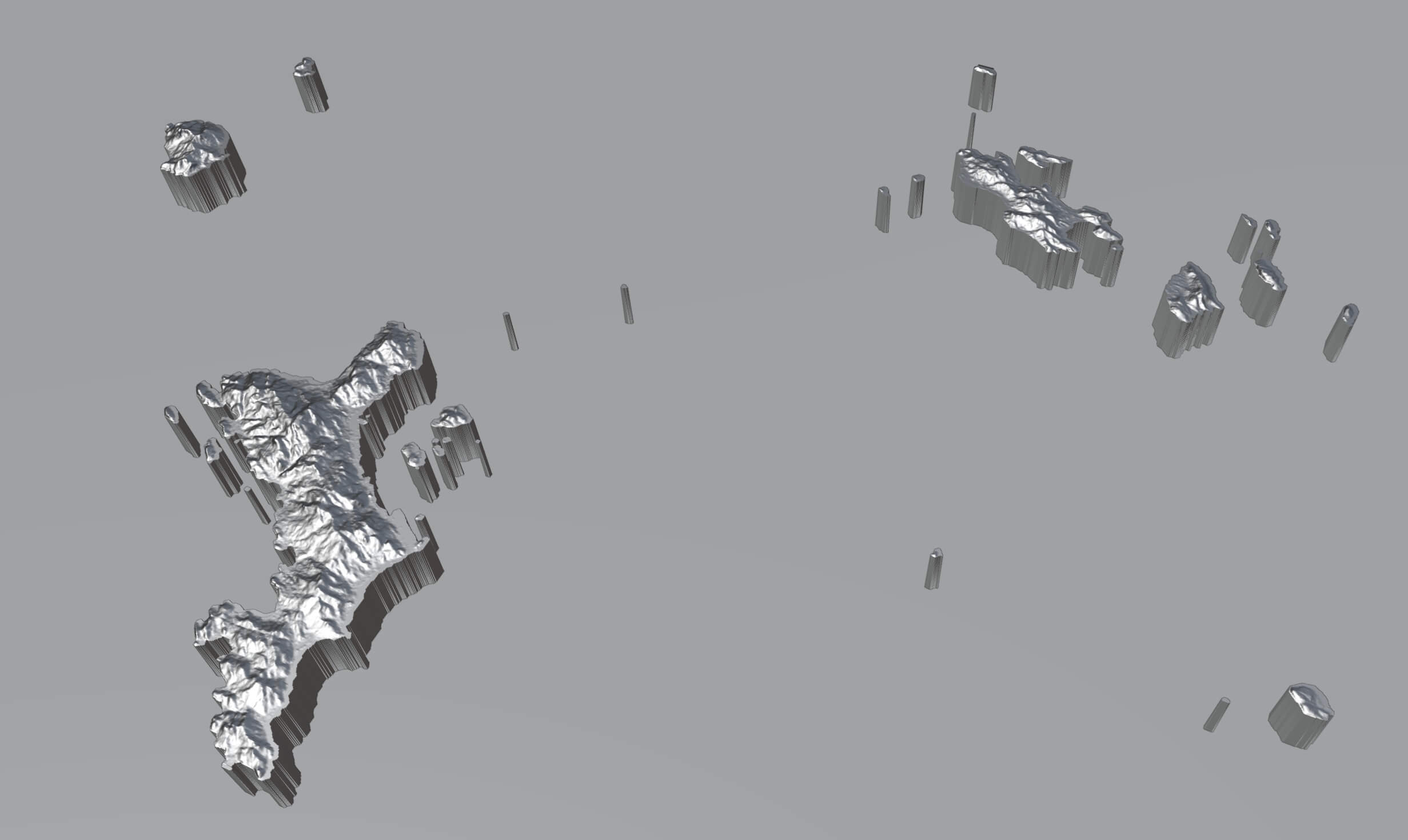 Seychelles Sesel Terrain Map - 3D Model by 3dstudio