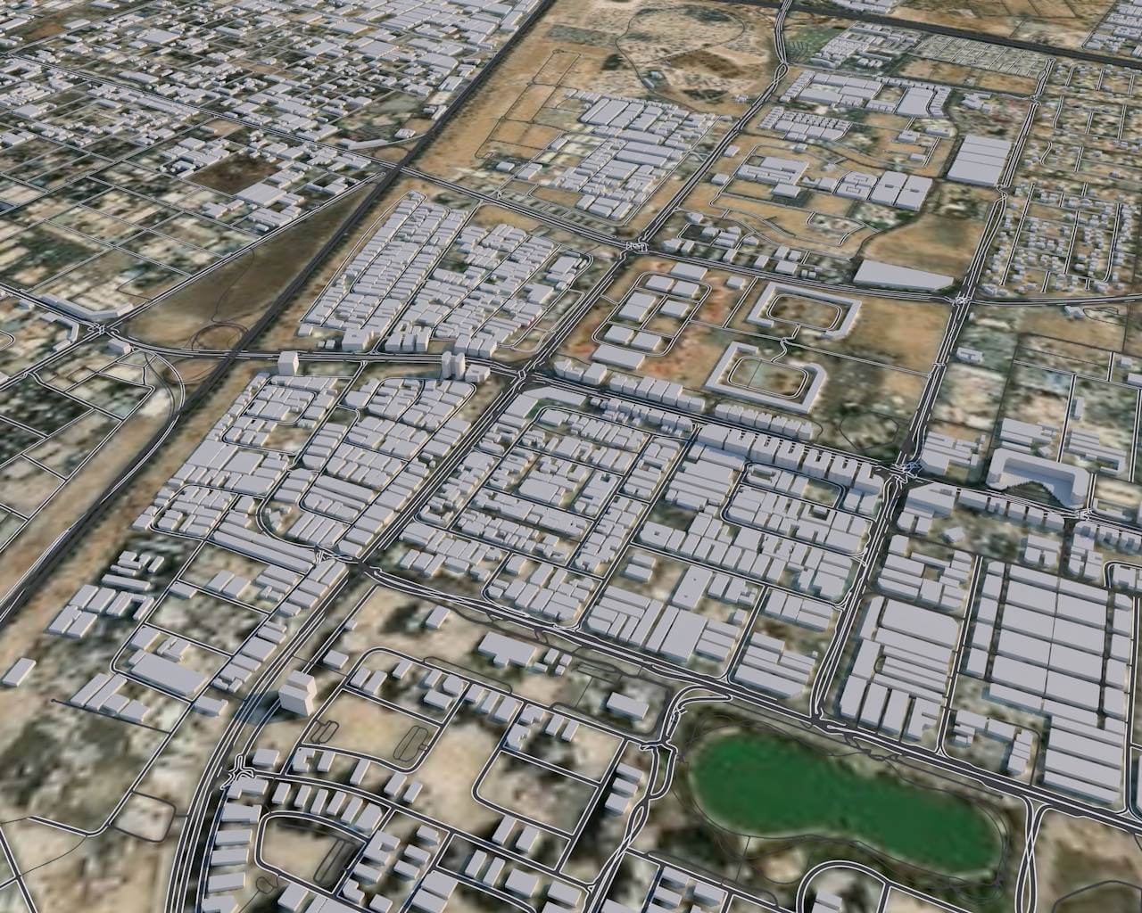 Sharjah UAE - 3D Model by 3dstudio