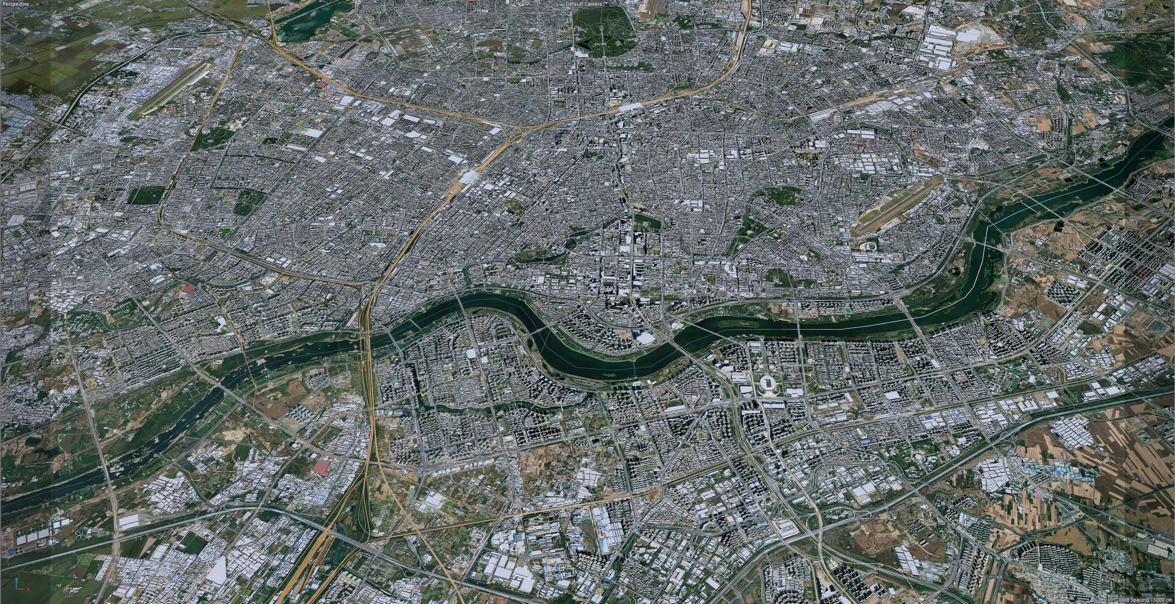 Shenyang City Liaoning China 3D Model 50km by 3dstudio