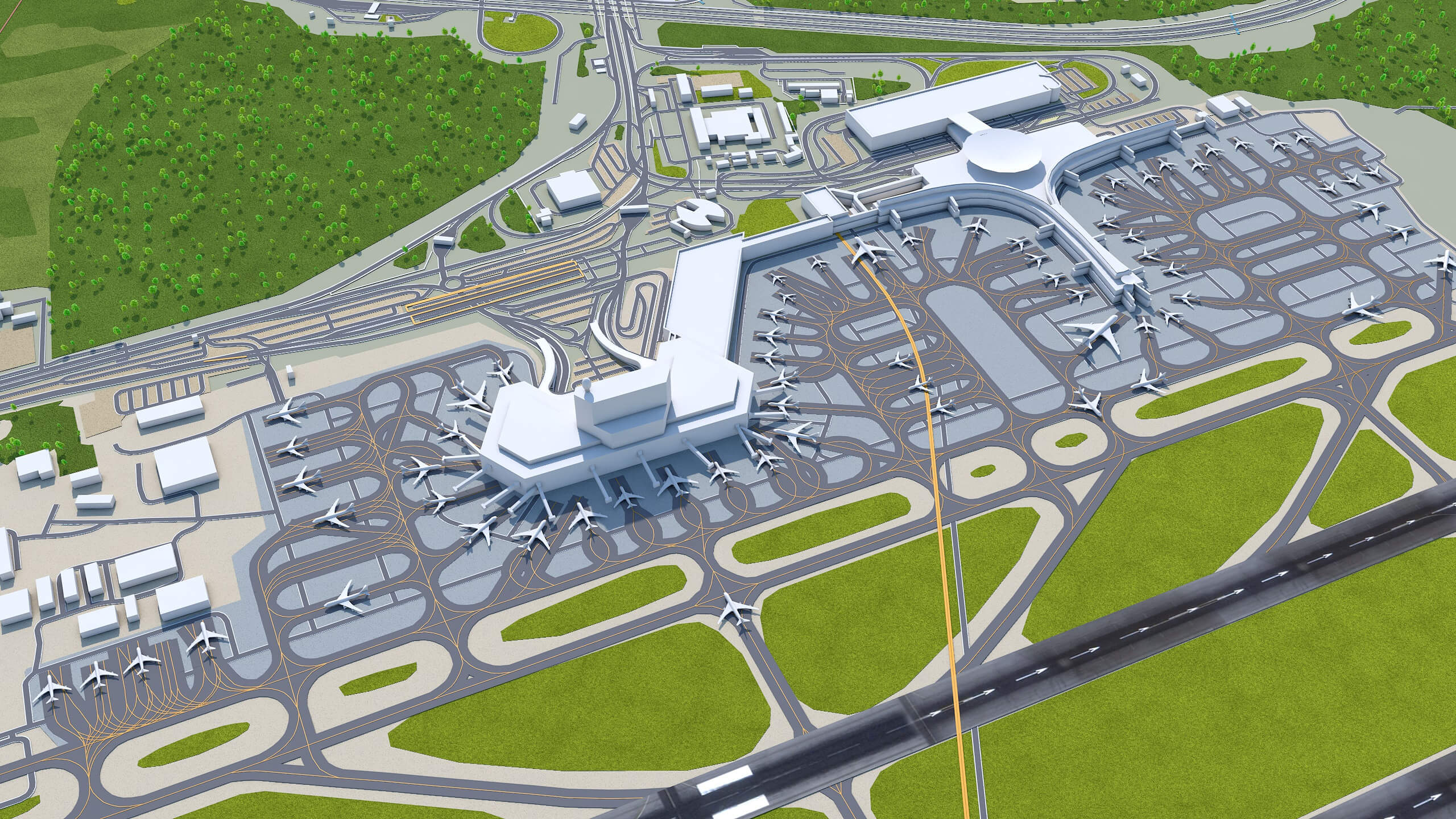 Sheremetyevo International Airport - 3D Model by 3dstudio