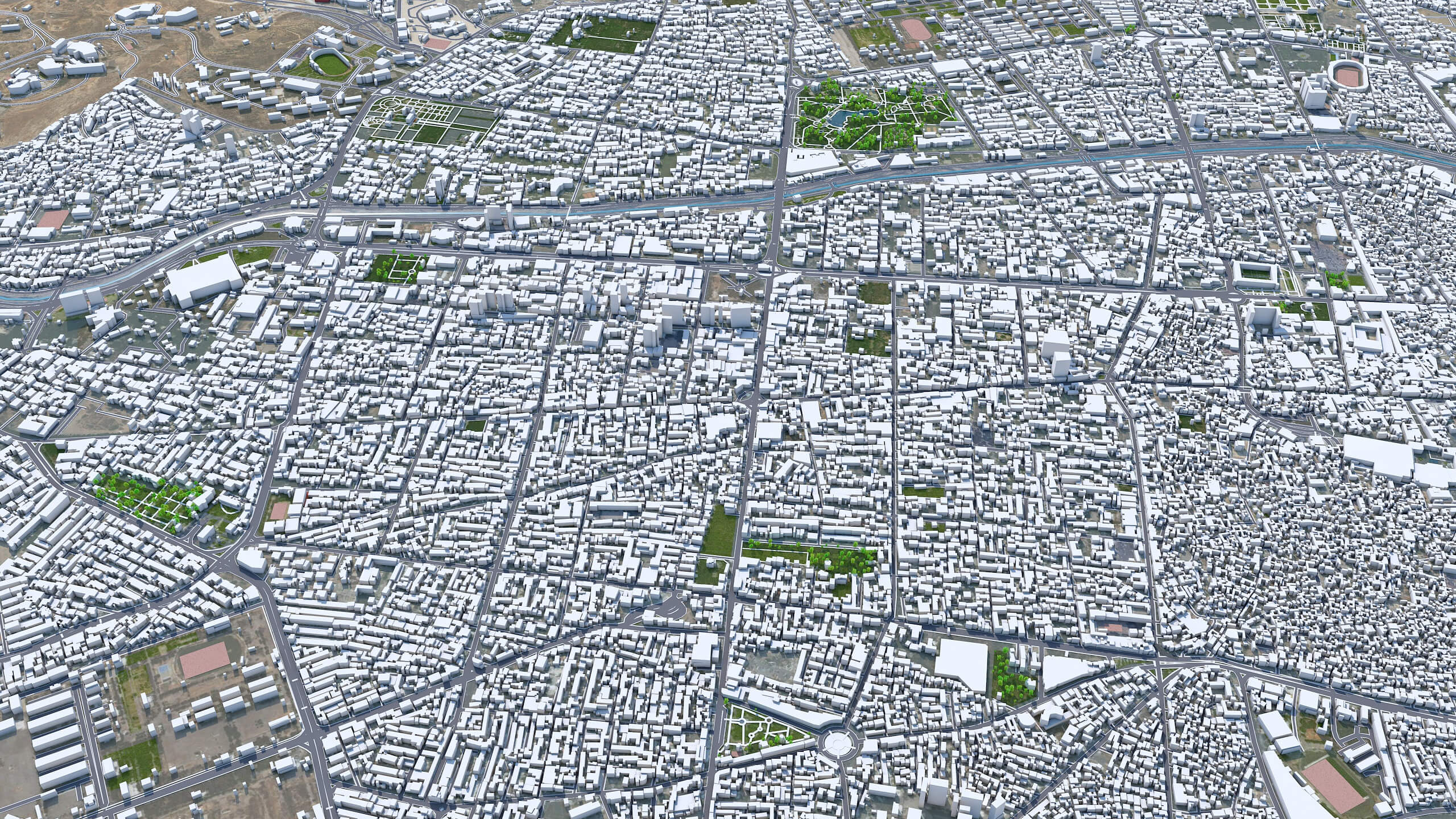 Shiraz, Iran 80km - 3D Model by 3dstudio