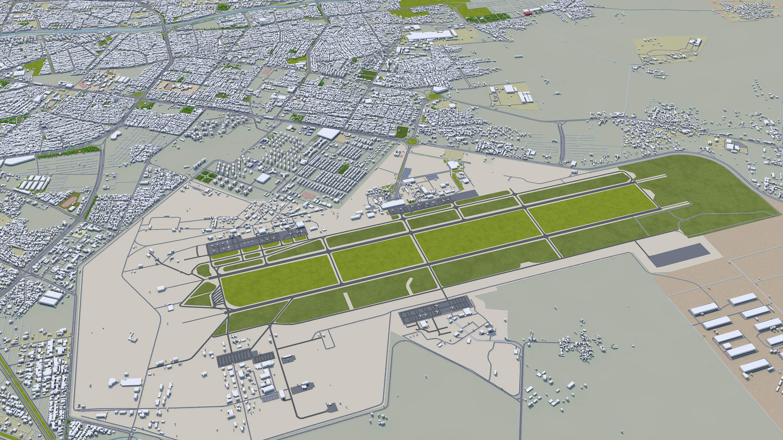 Shiraz, Iran 80km - 3D Model by 3dstudio